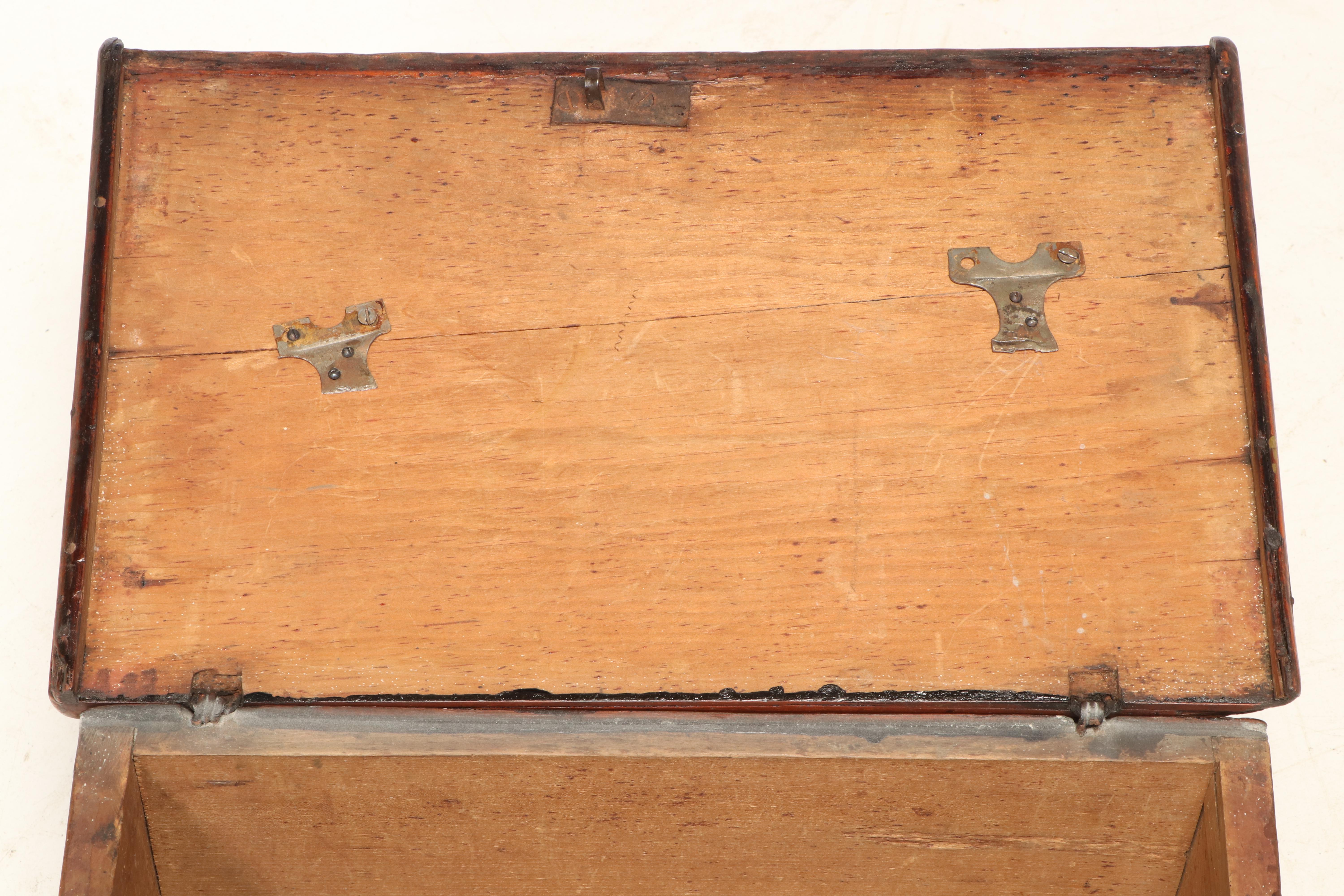 American Primitive Red-Painted Pine Document Box, 19th Century | EBTH