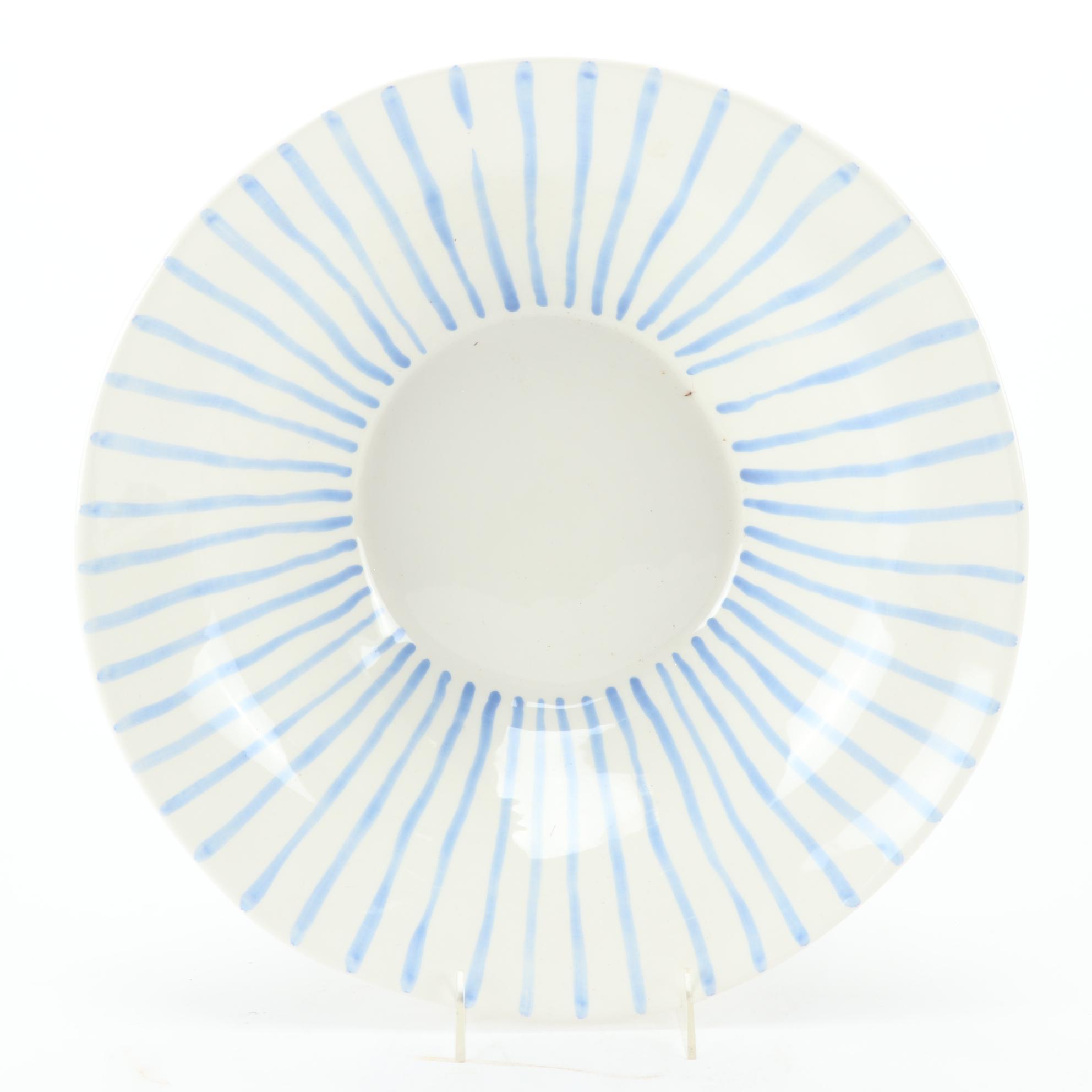 M. A. Hadley Stoneware Dinnerware with Vietri Console Bowl, Mid to Late ...