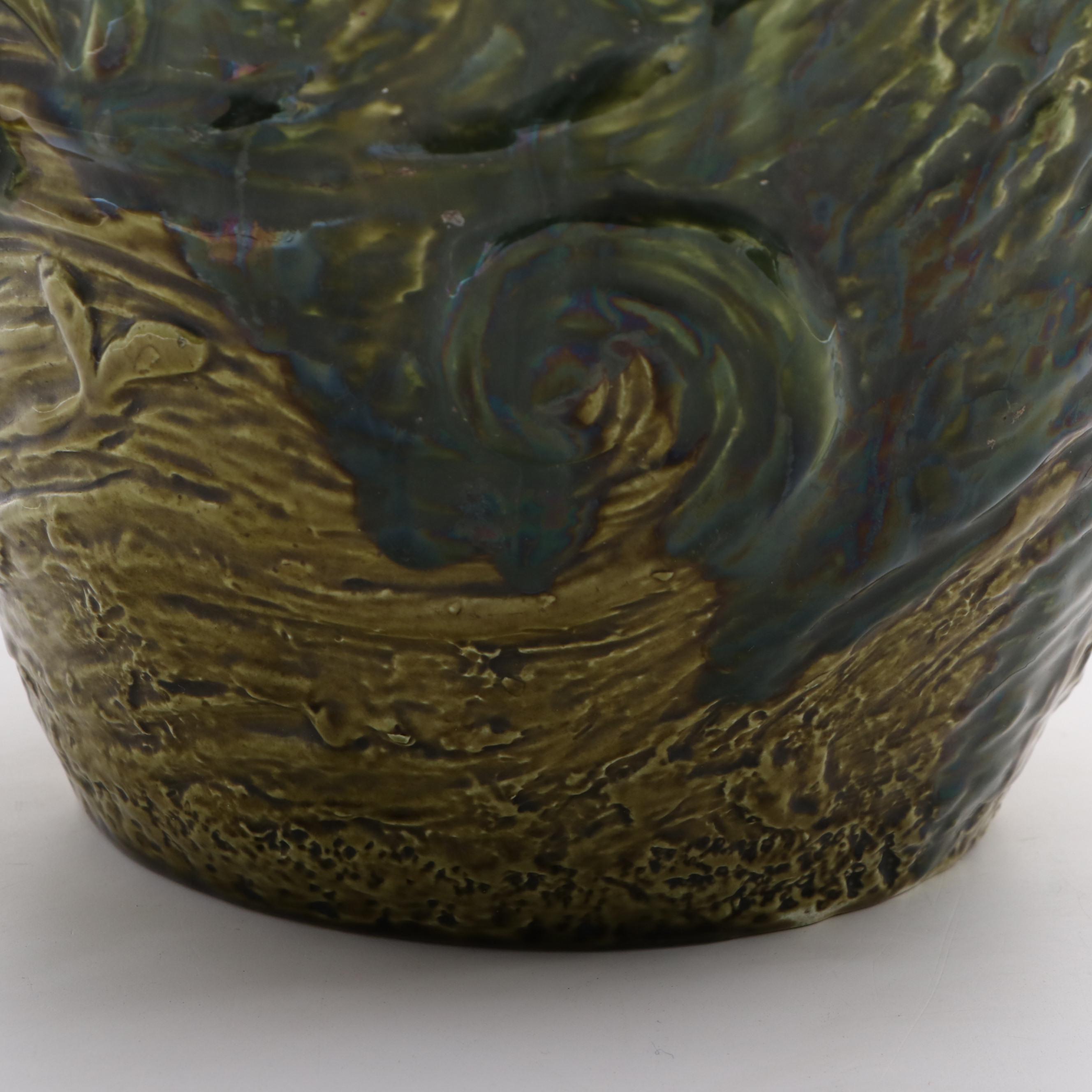 Bretby Pottery Fish and Waves Vase, Late 19th Century | EBTH