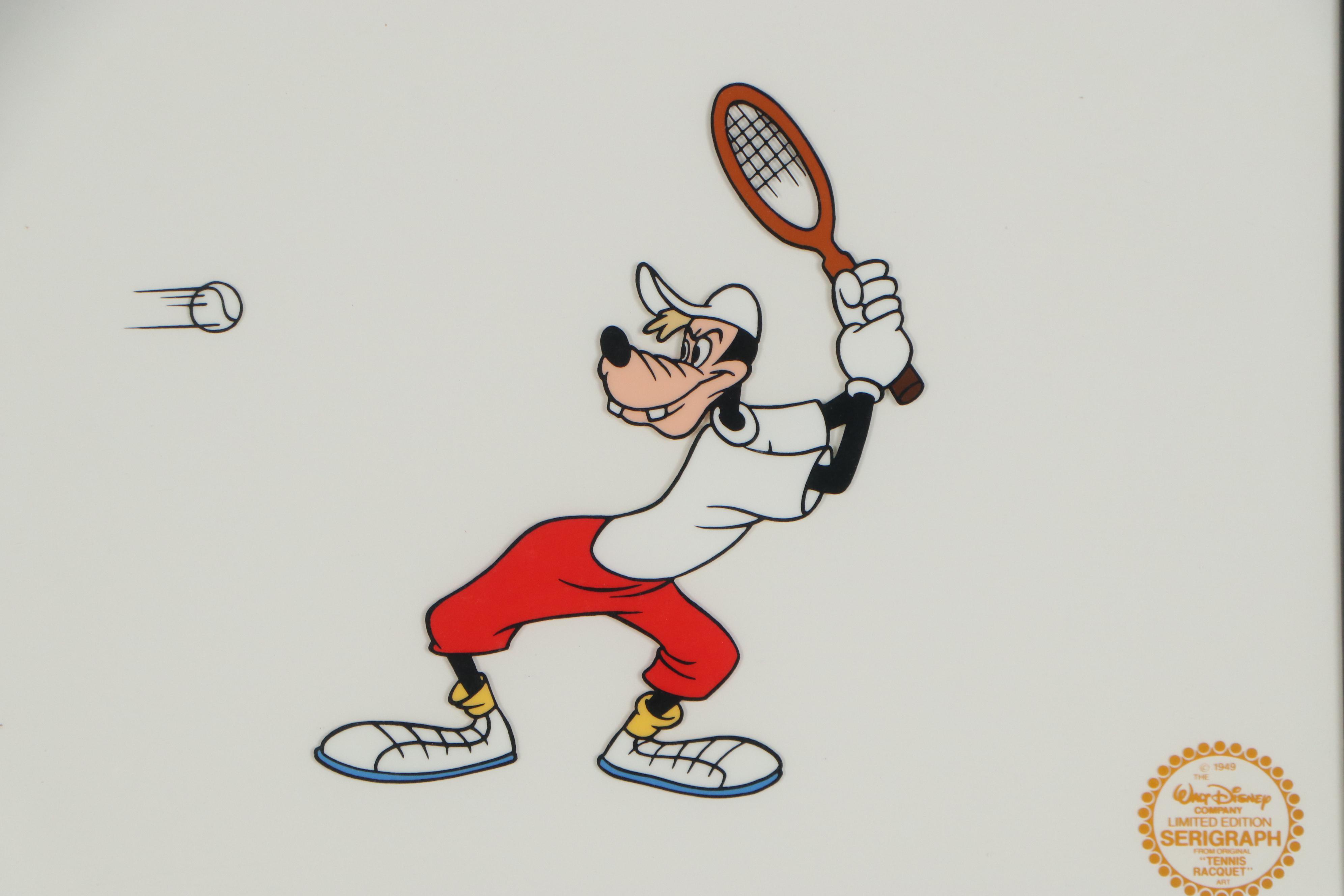 Disney Goofy "Tennis Racquet" Sericel, Late 20th Century | EBTH