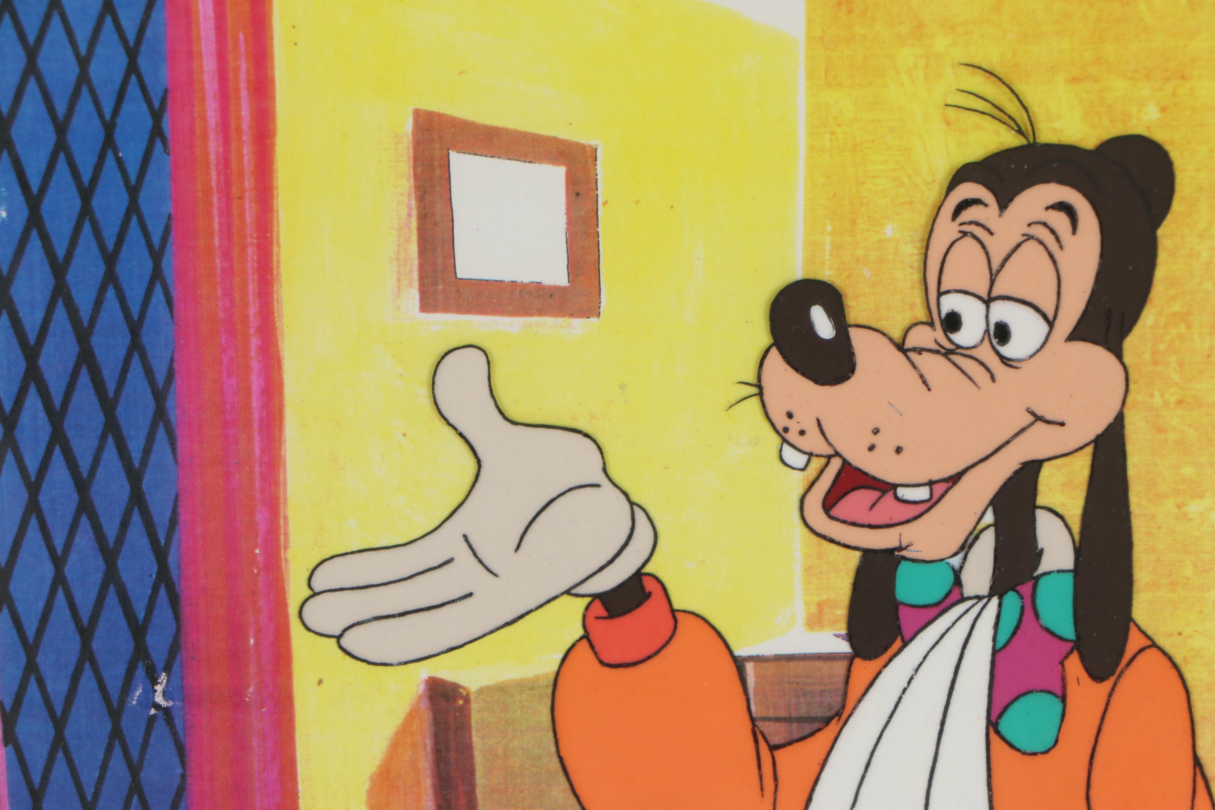 Disney Goofy Commercial Production Cel and Hand-Painted Animation Cel ...