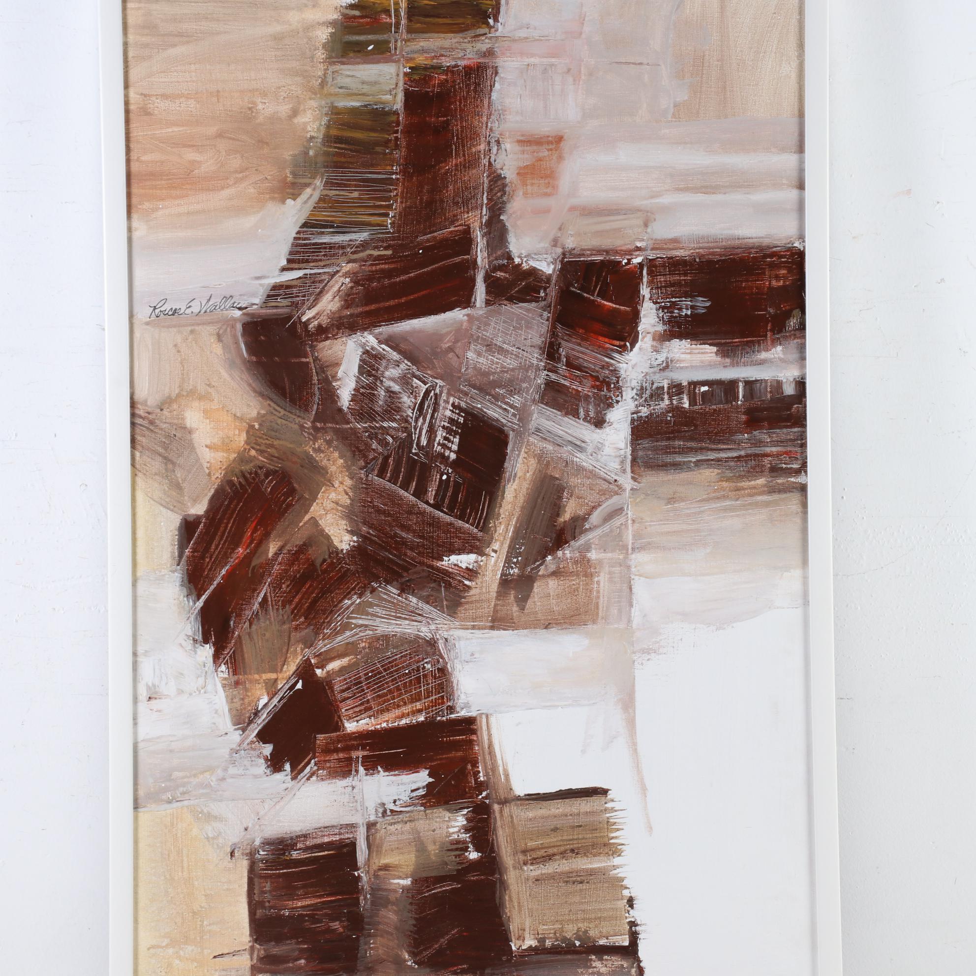 Roscoe E. Wallace Oil Painting of Abstract Composition, 21st Century | EBTH