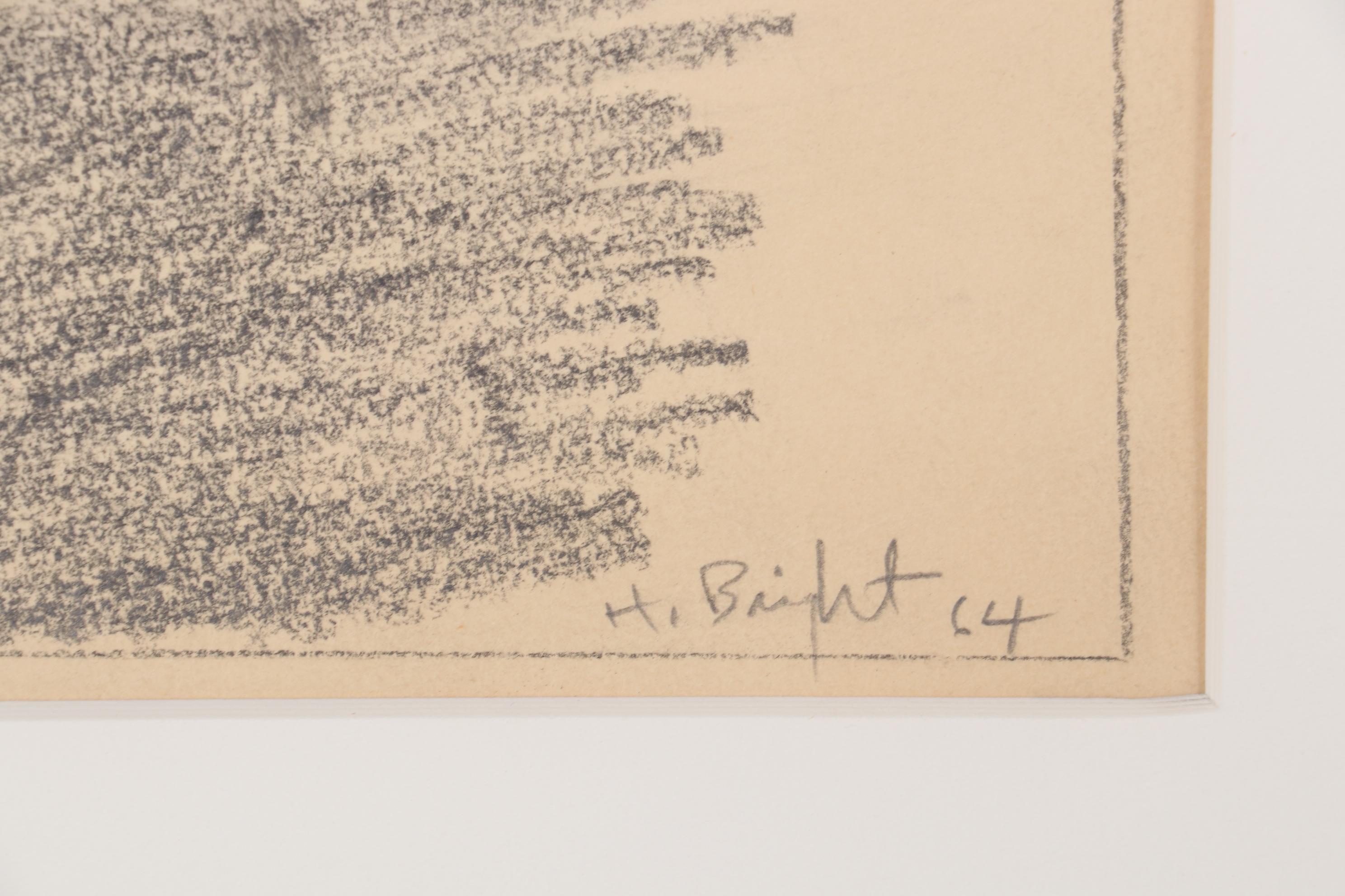 Harold Bright Abstract Graphite Drawing, 1964 | EBTH