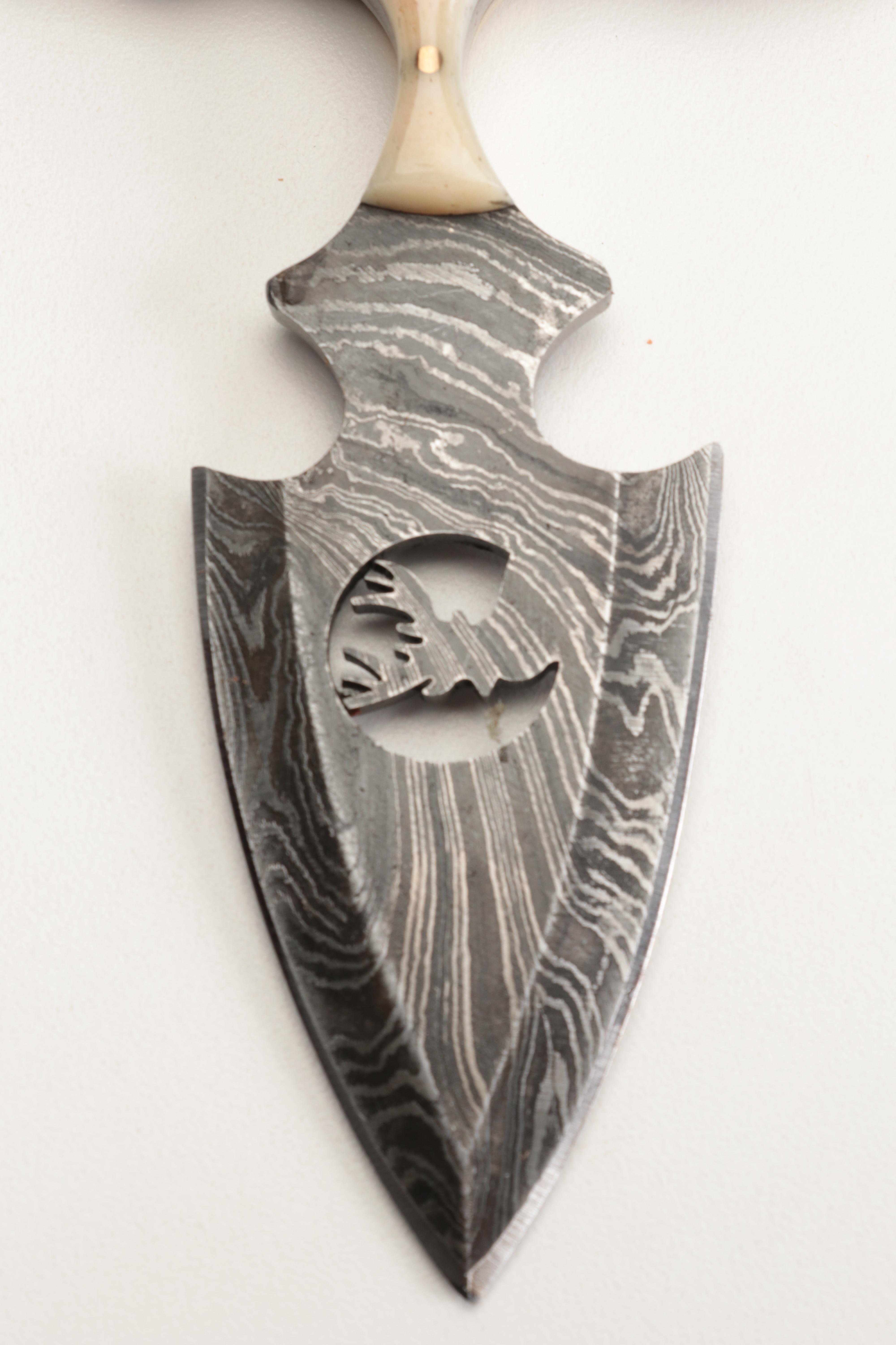 Damascus Style Push Dagger with Sheath | EBTH