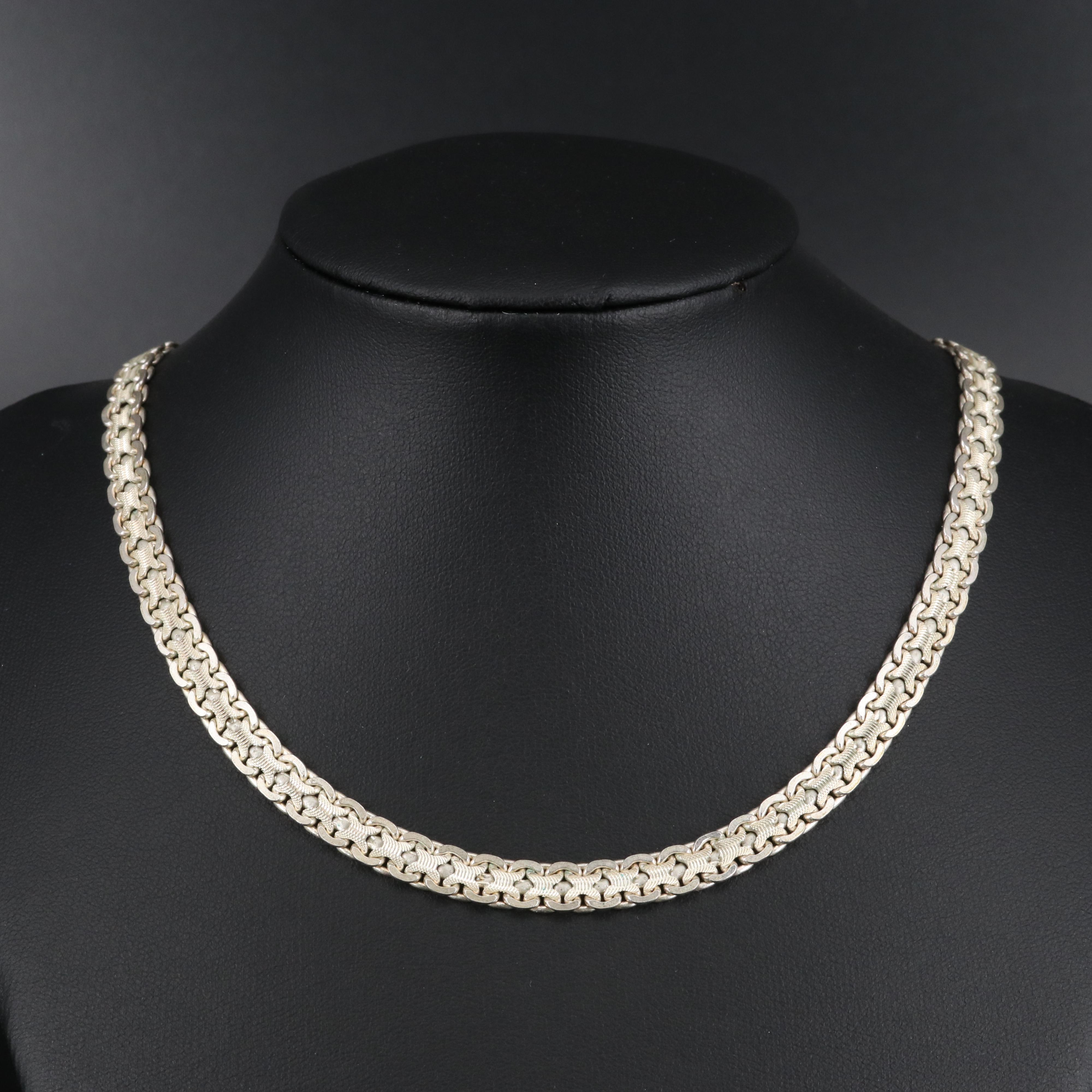 Sterling Silver Infinity Link Necklace | EBTH