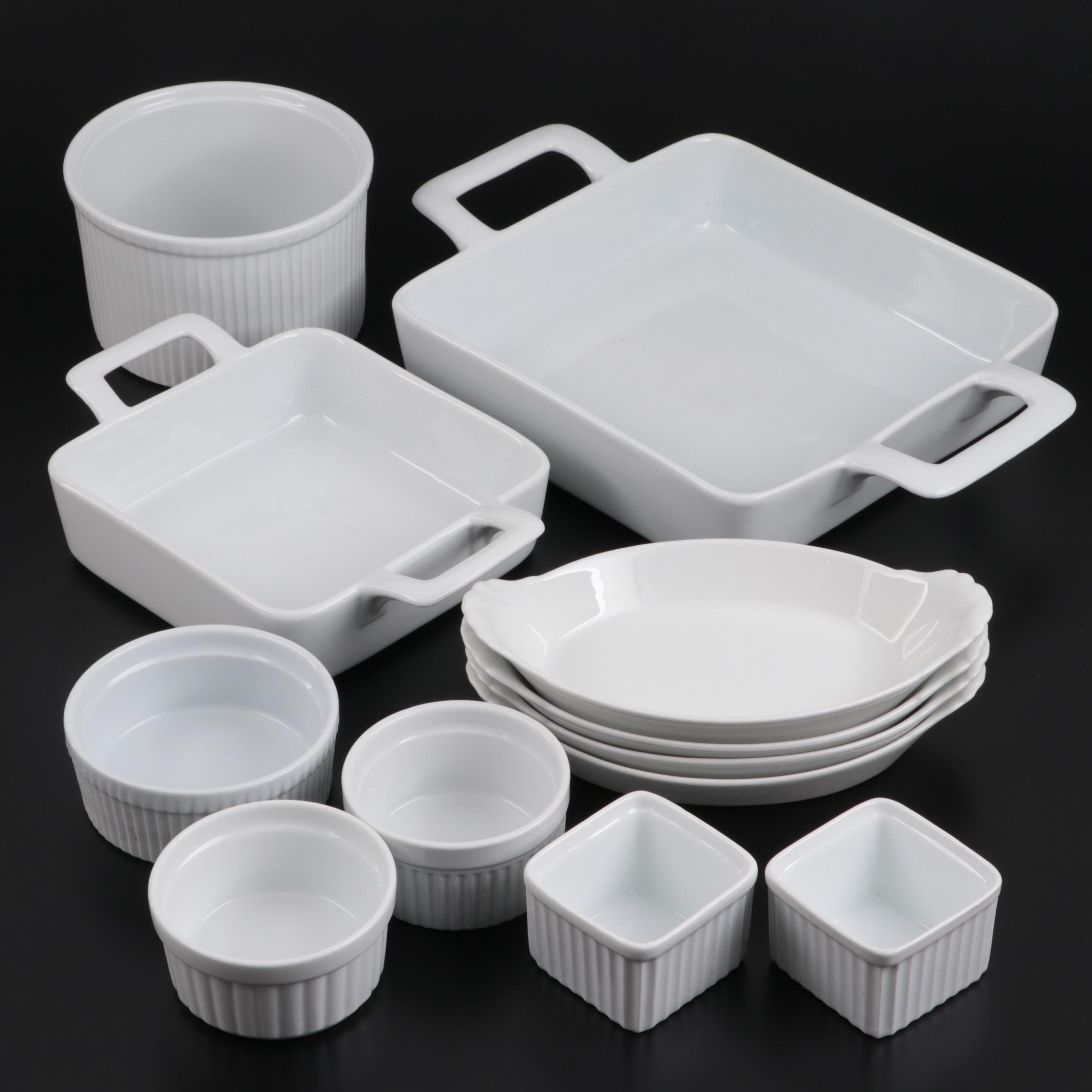 Sur La Table, Pillivuyt, Apilco and HIC White Porcelain Bakeware | EBTH