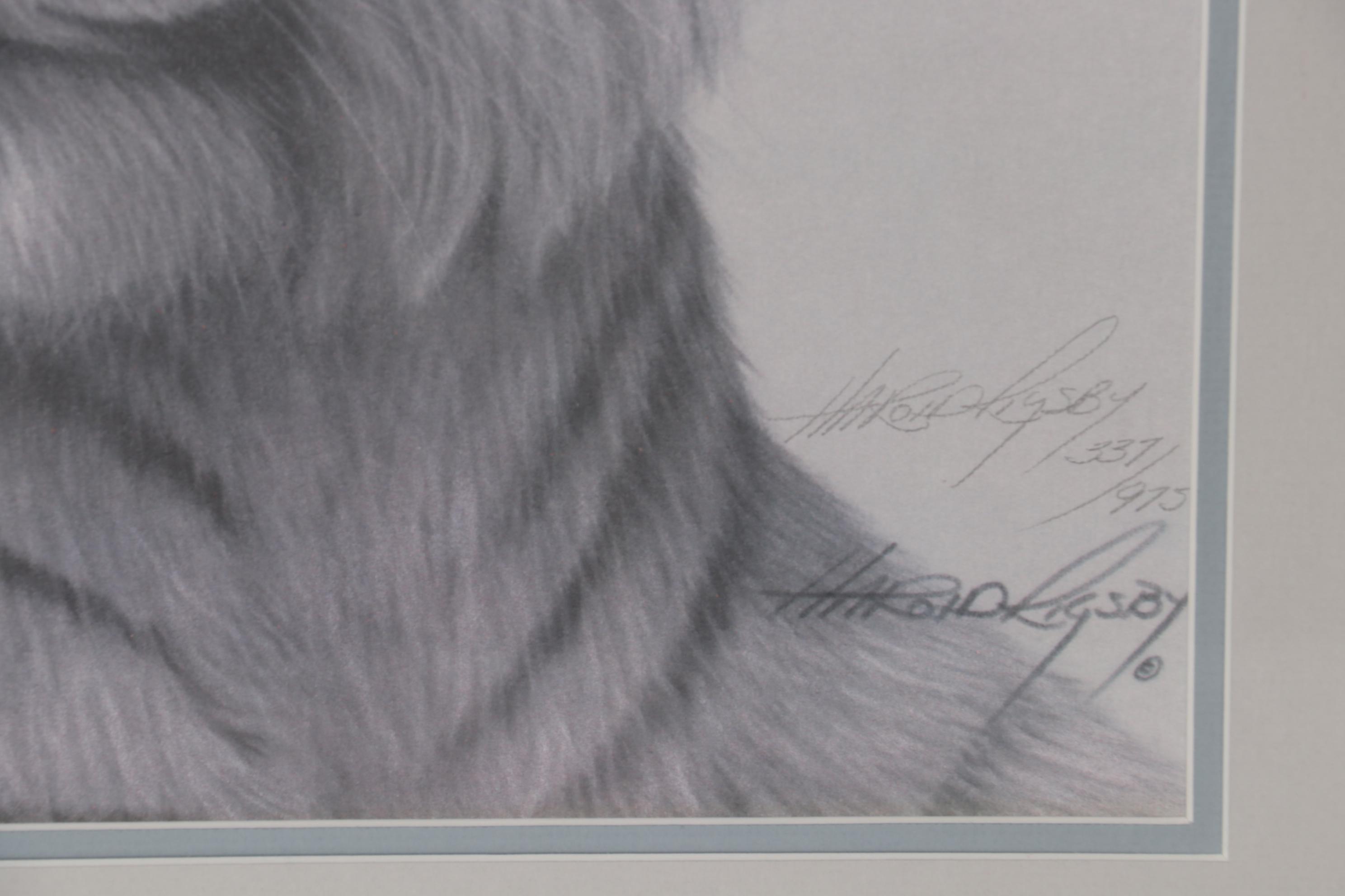 Harold Rigsby Offset Lithograph "White Bengal Tiger," Late 20th Century ...