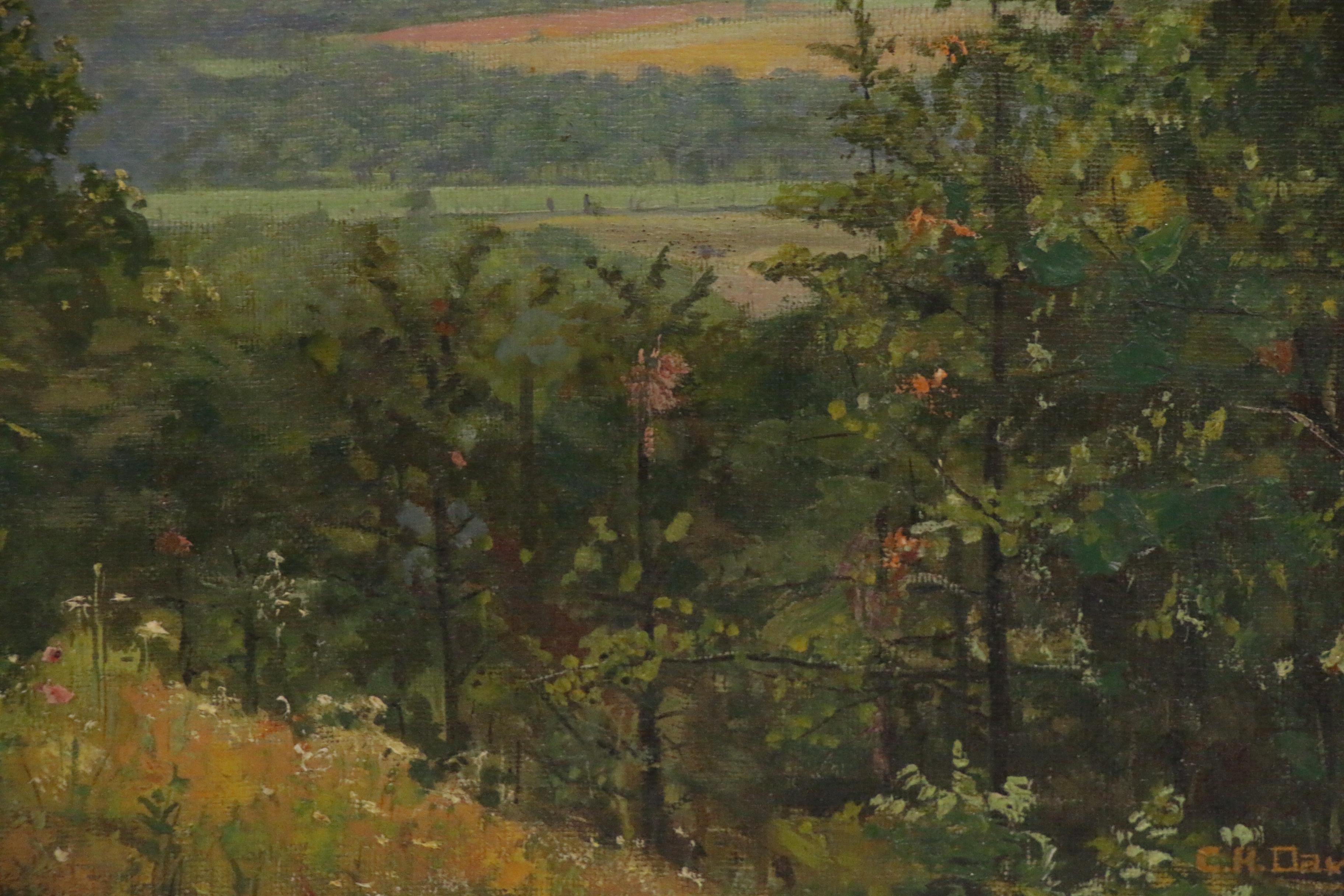 C. H. Davis Landscape Oil Painting | EBTH