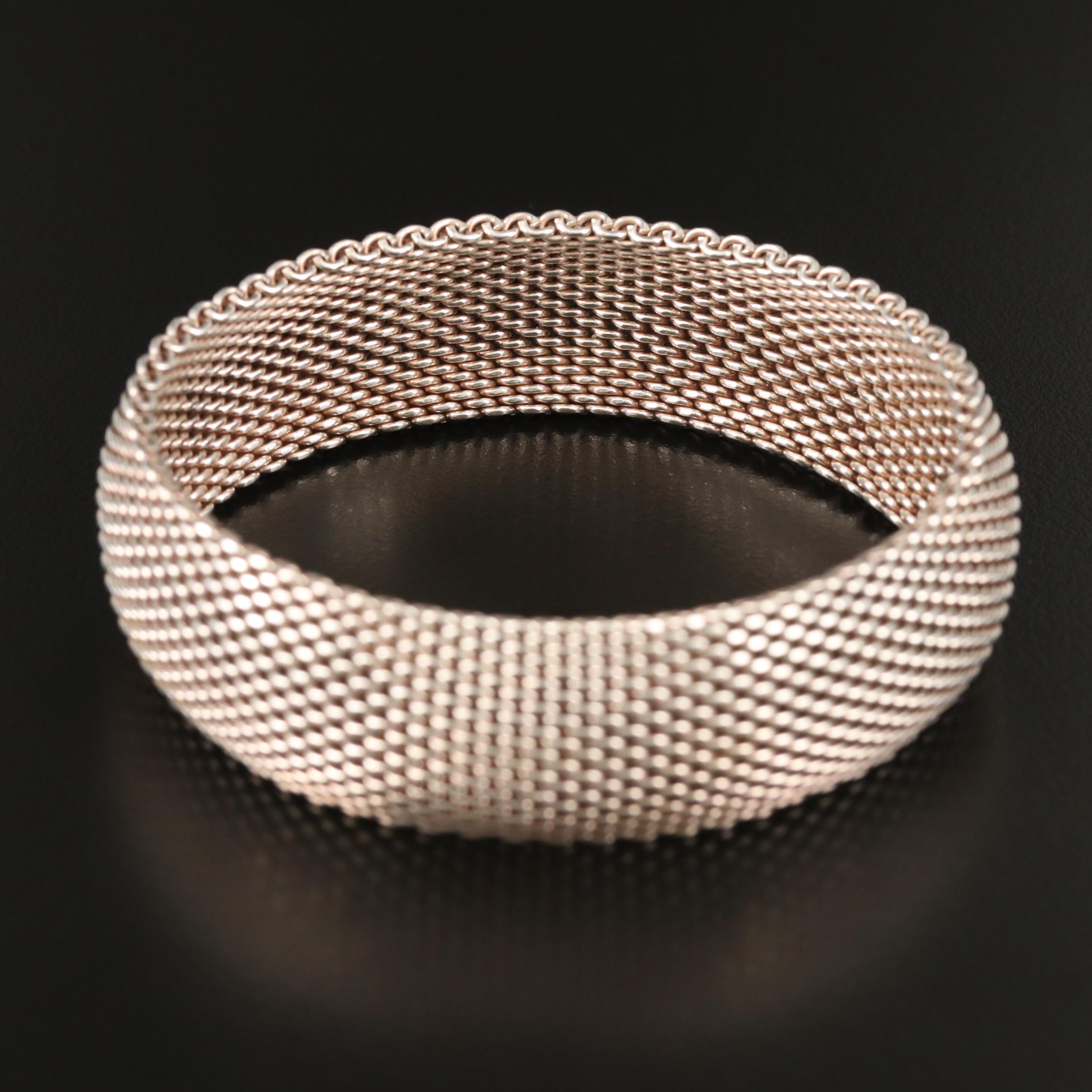 Sterling Silver Mesh Chain Bracelet | EBTH