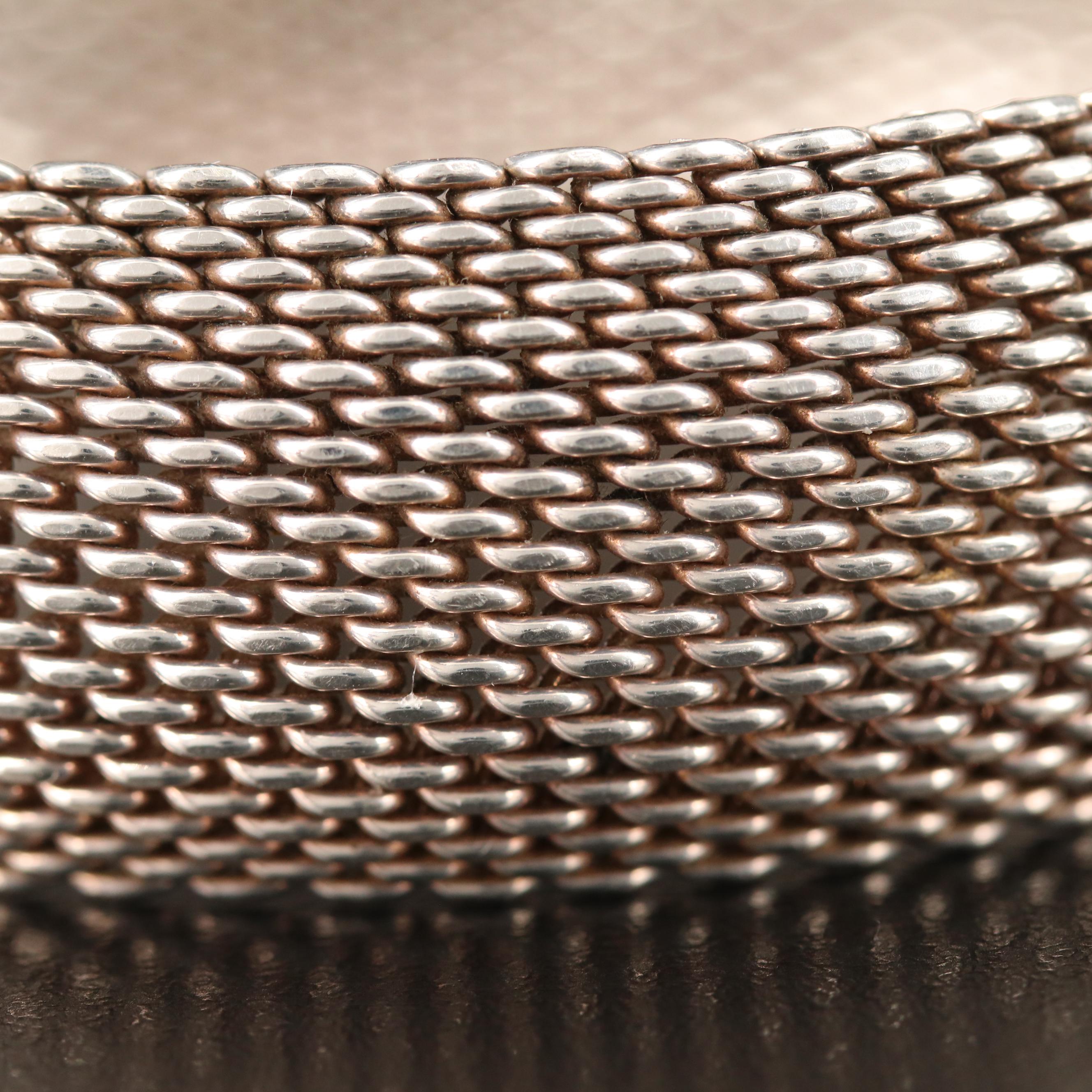 Sterling Silver Mesh Chain Bracelet | EBTH