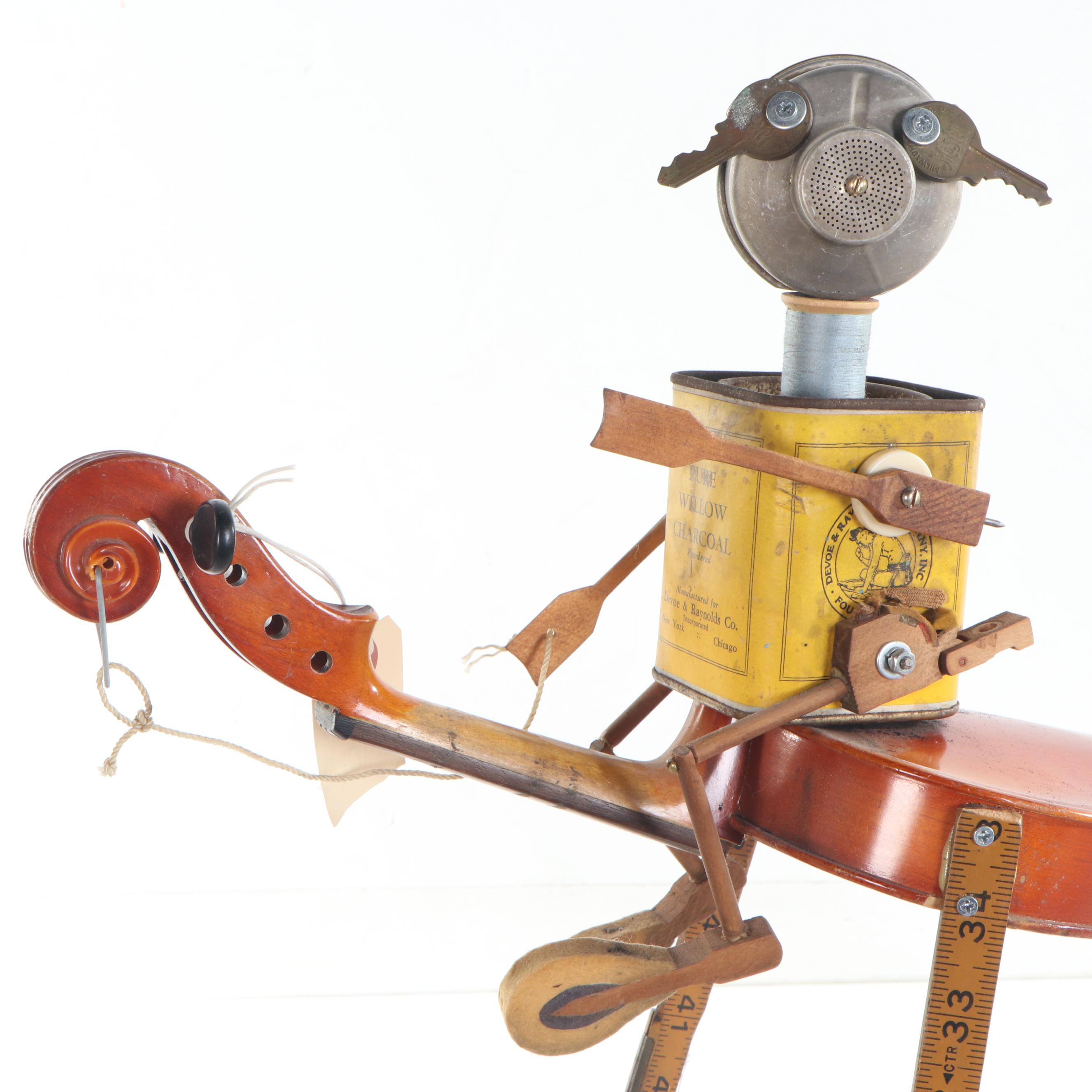 Folk Art Assemblage Sculpture "Willow Rider," 2013 | EBTH