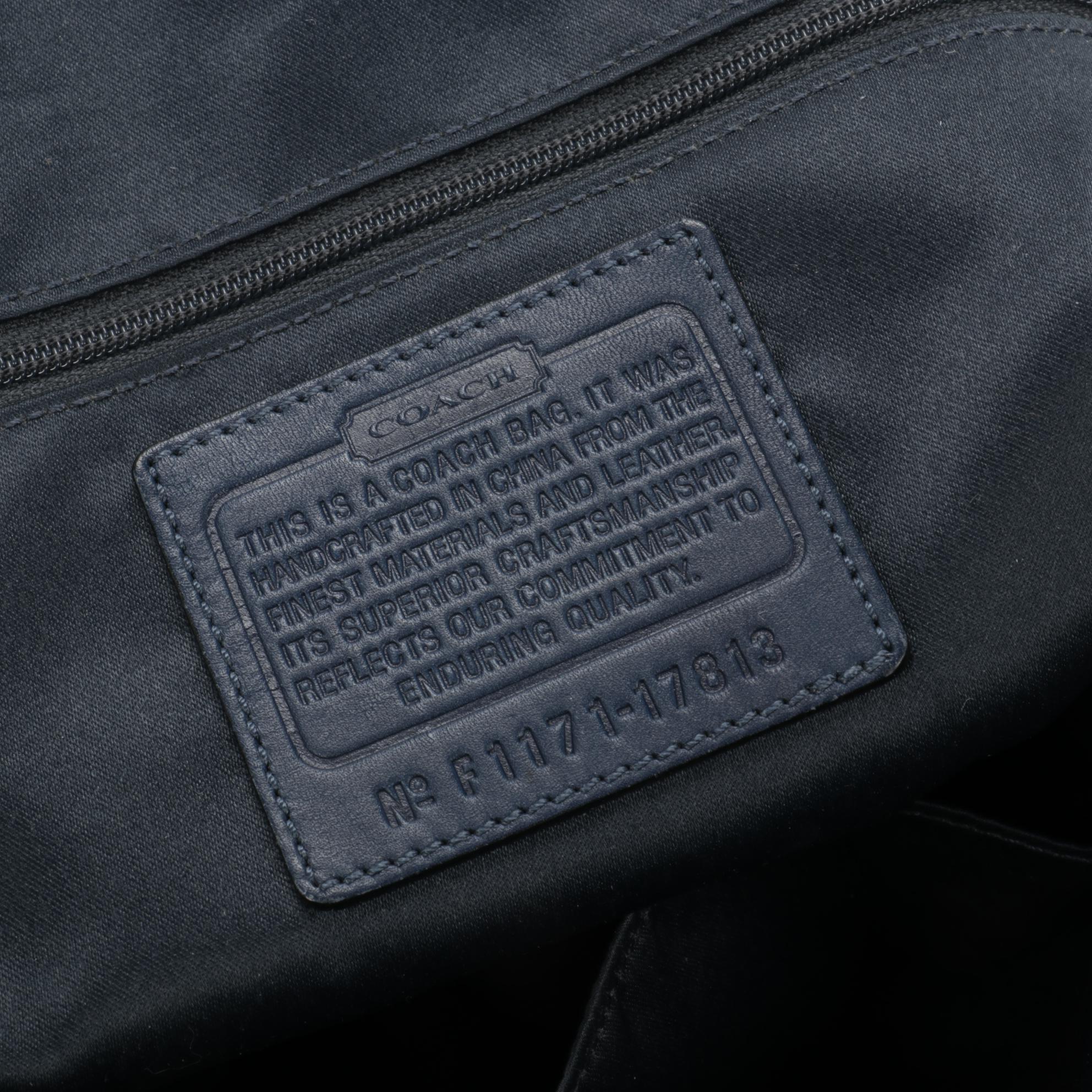 Coach Chelsea Emerson Satchel in Blue Bouclé and Leather | EBTH