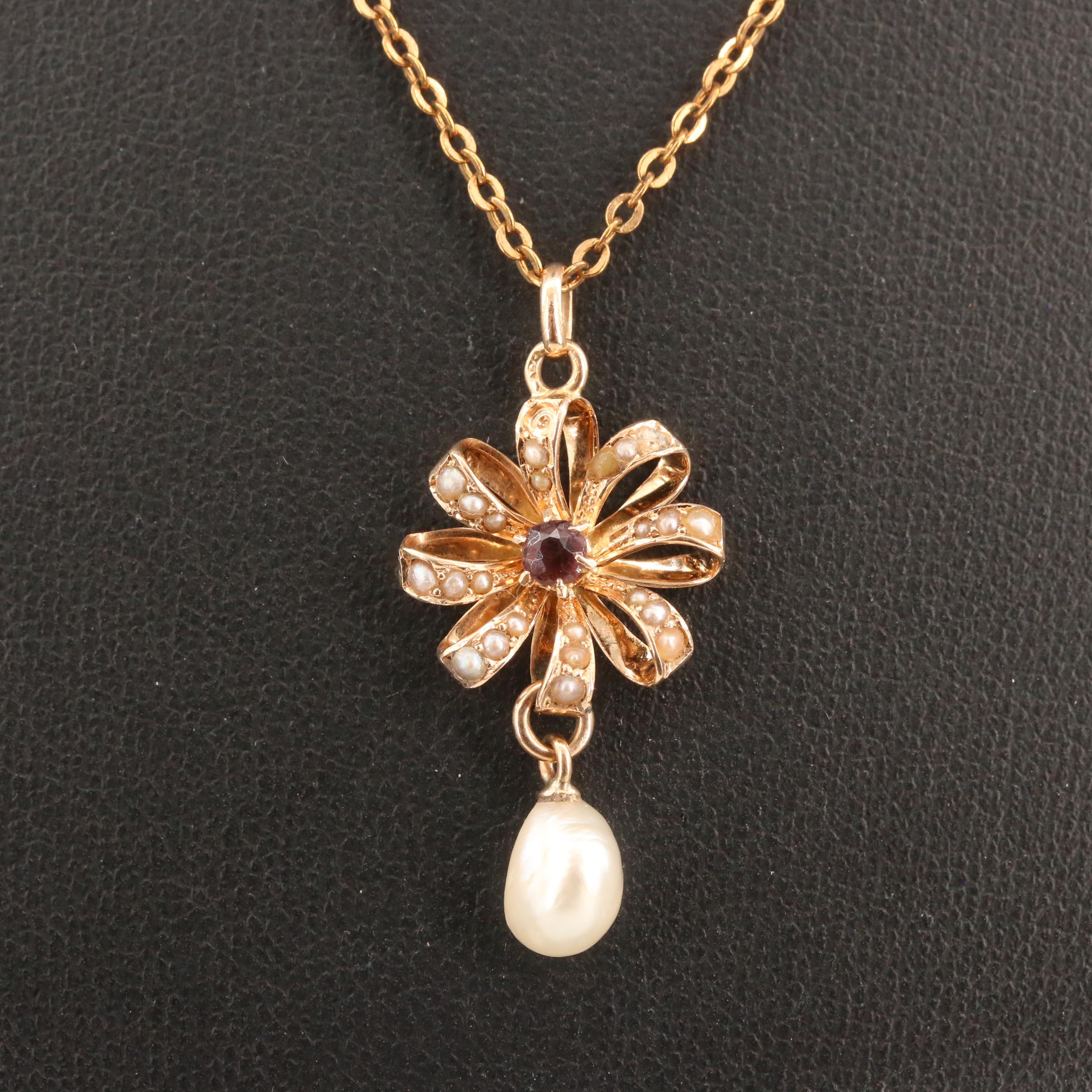 Carved Wood and Diamond Quan Yin Pendant with Sterling Link Chain | EBTH