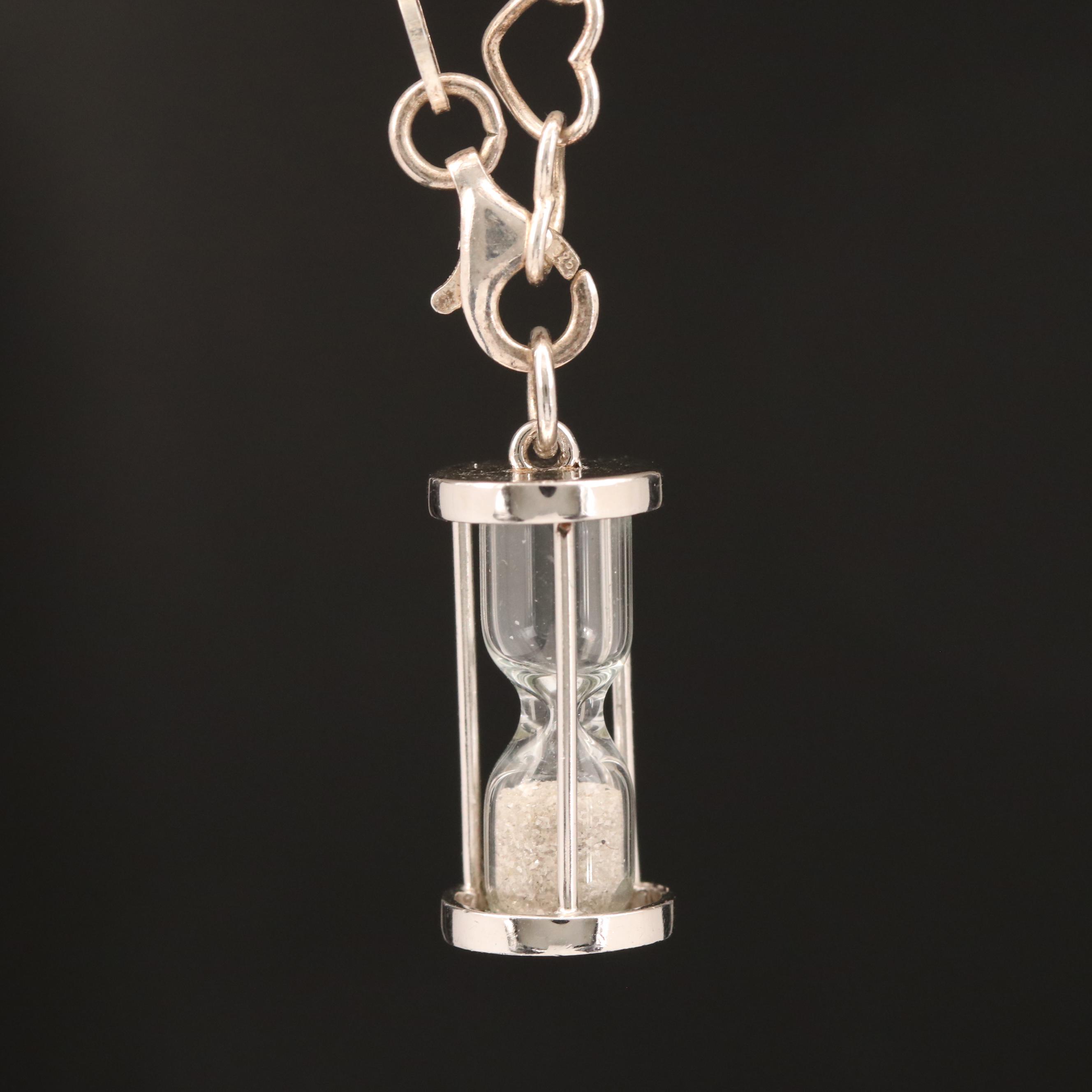 Carved Wood and Diamond Quan Yin Pendant with Sterling Link Chain | EBTH