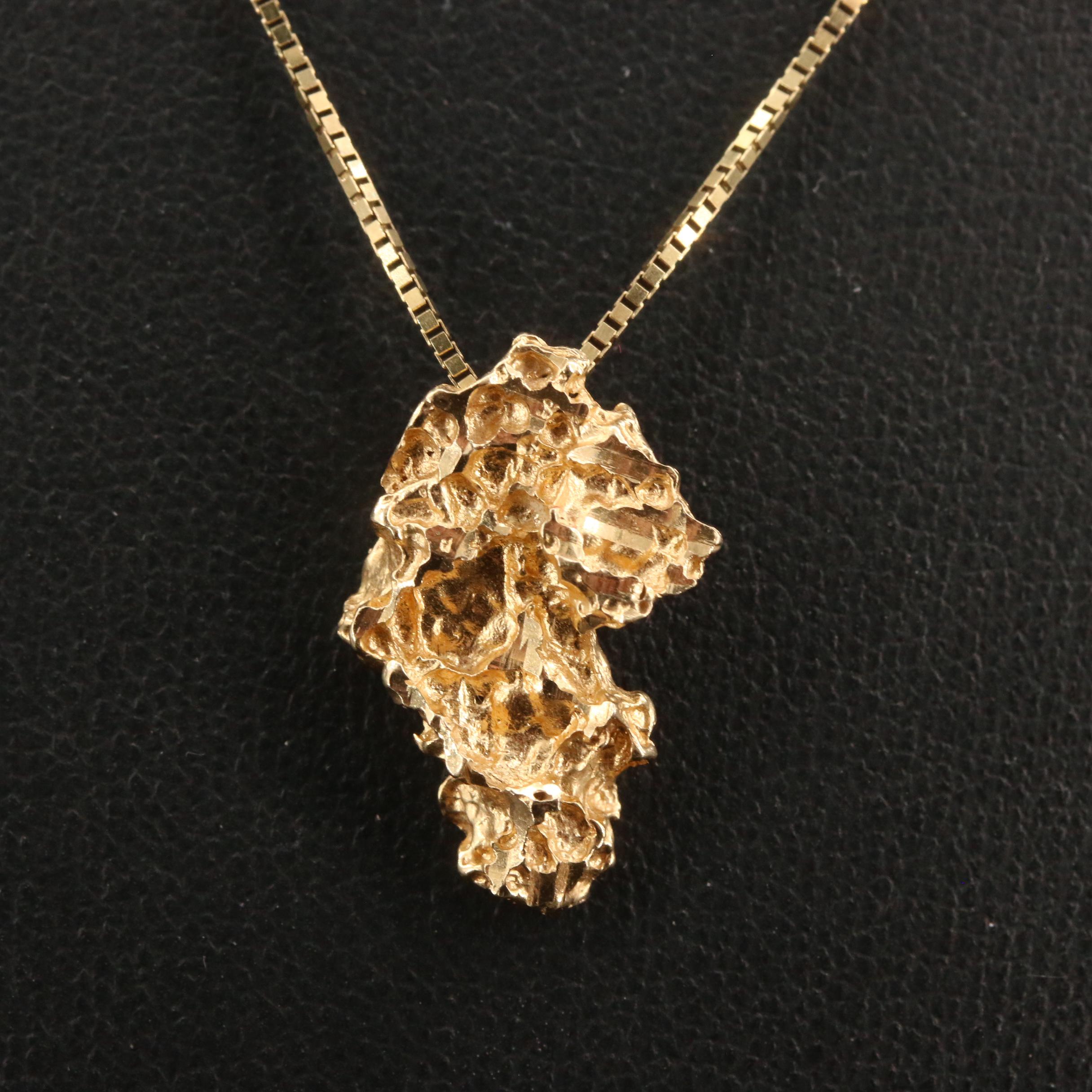 Carved Wood and Diamond Quan Yin Pendant with Sterling Link Chain | EBTH