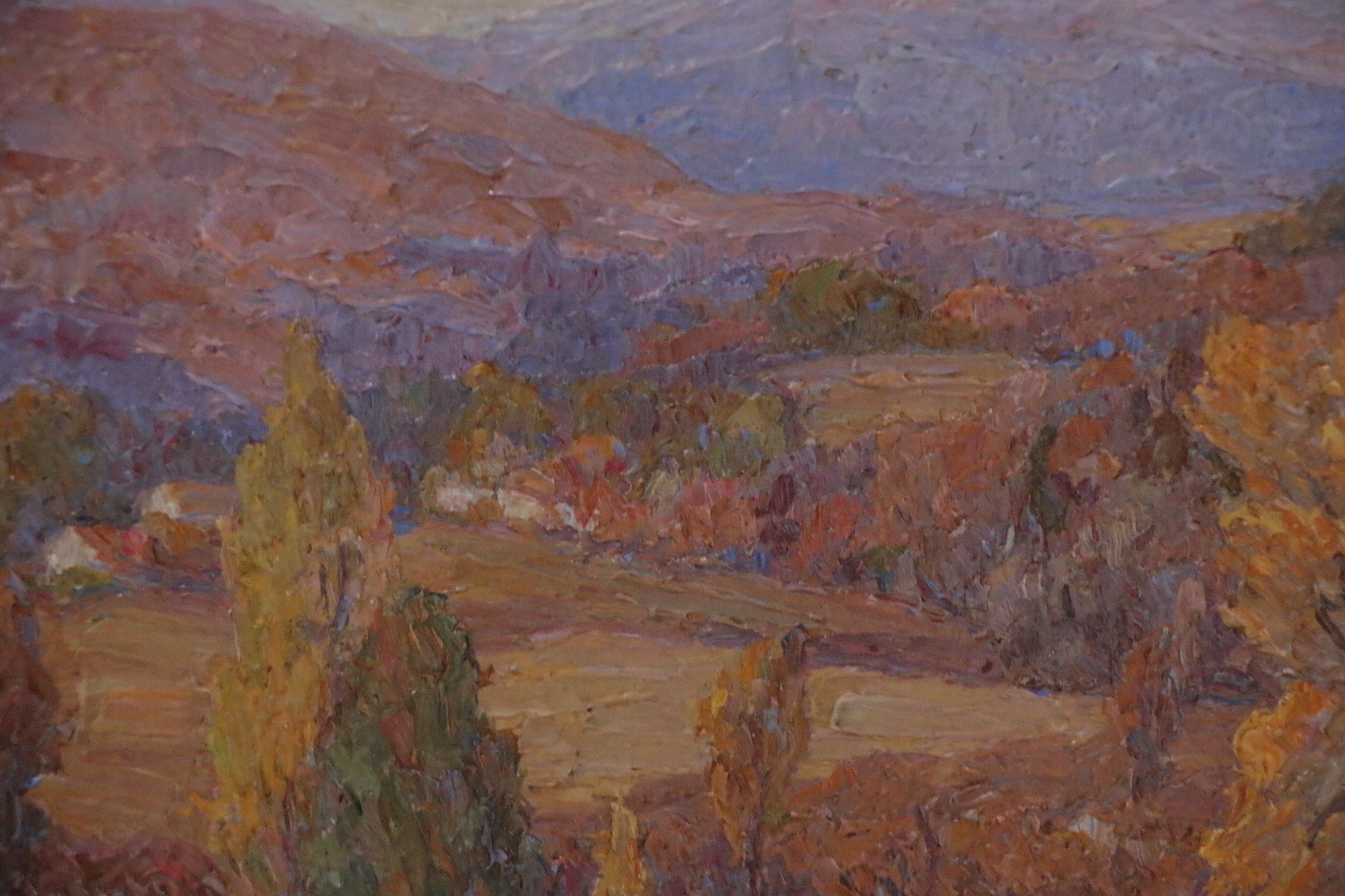 Sara Hess Oil Painting "October in the Berkshires," Early 20th Century ...