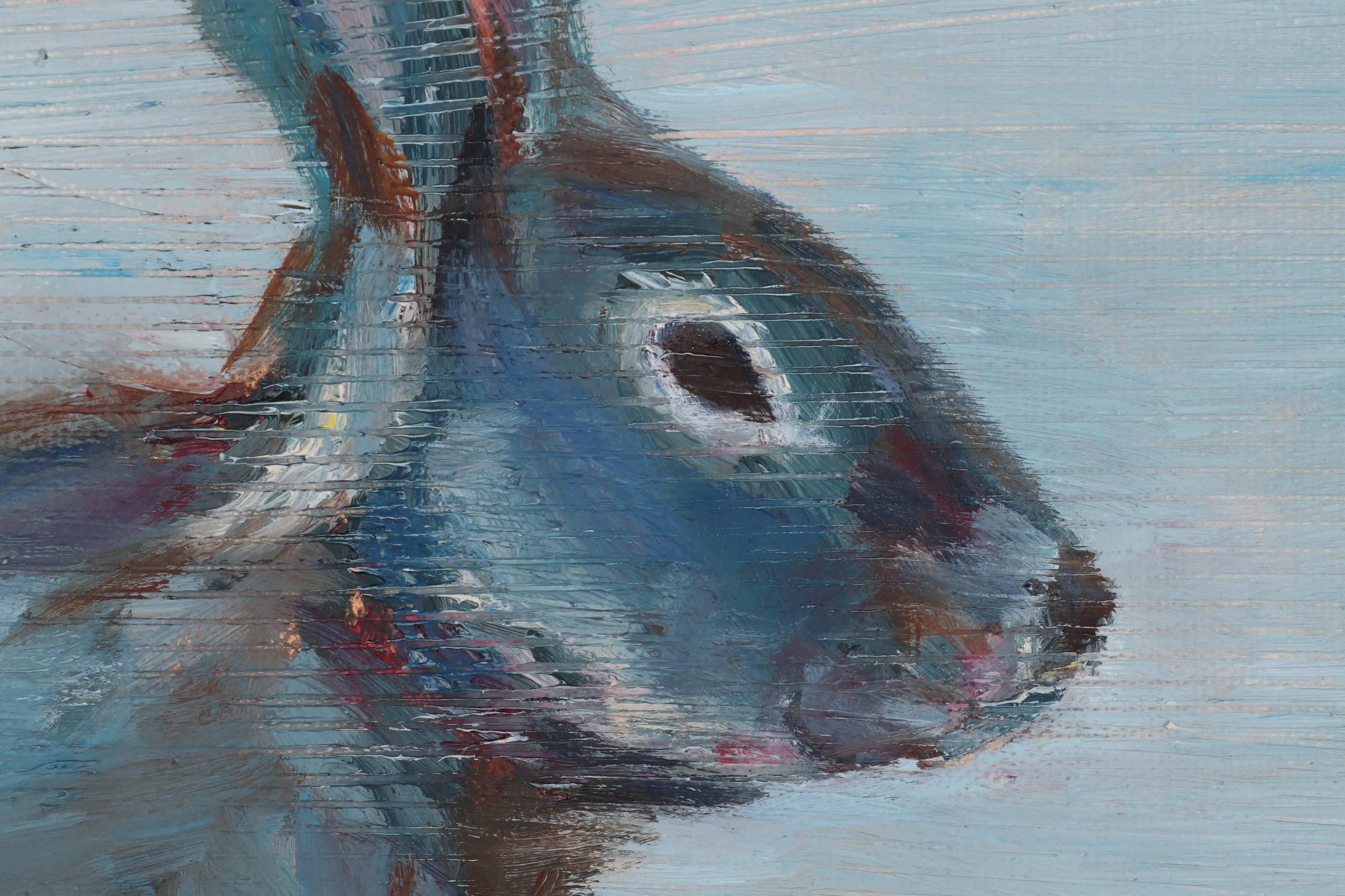Oil Painting of Blue Rabbit, 21st Century | EBTH