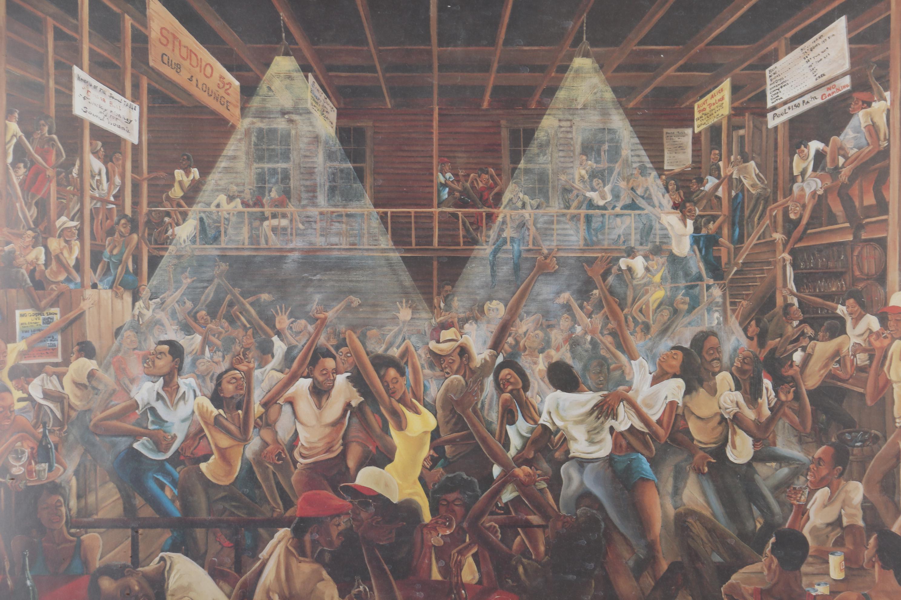 Ernest Watson Offset Lithograph "Night Life at the Studio," Late 20th ...