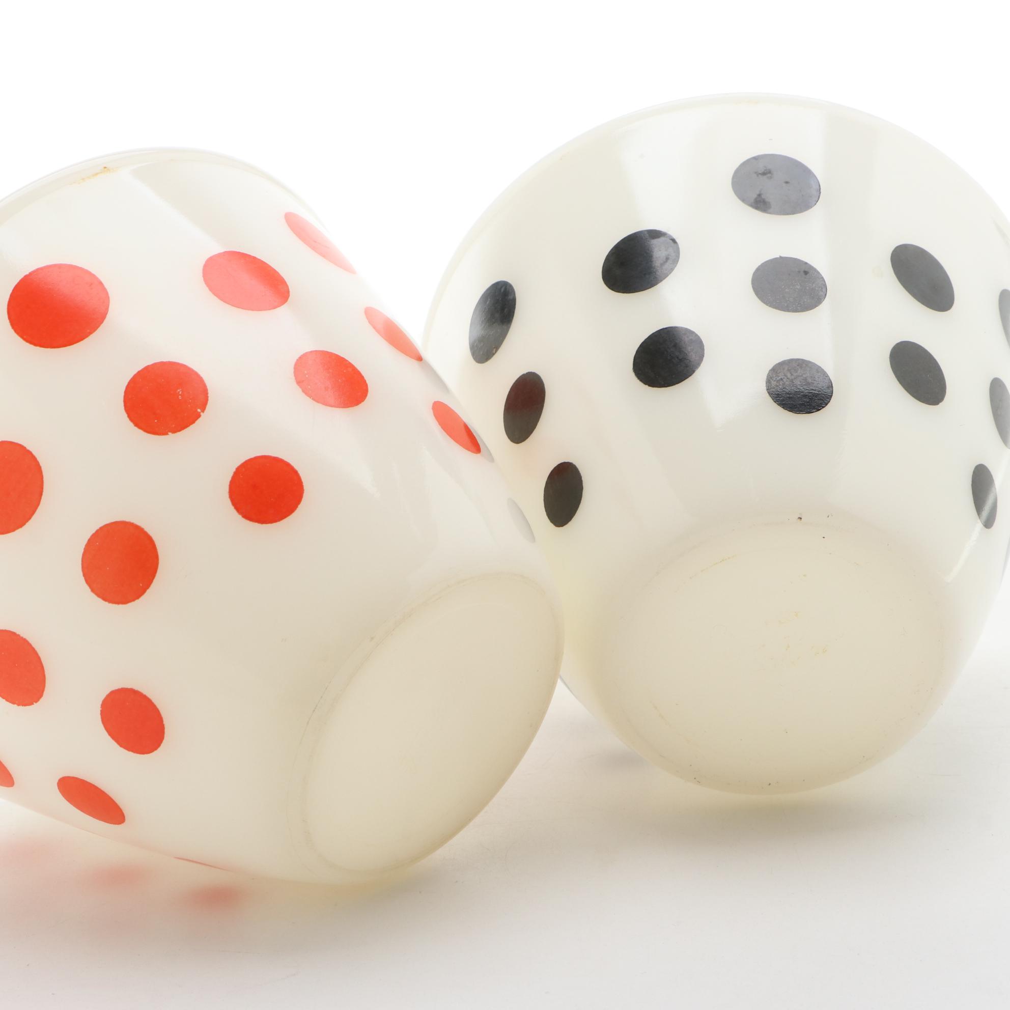 Pyrex "New Dot" Mixing Bowls with Anchor Hocking Fire King "Dot" Drip ...