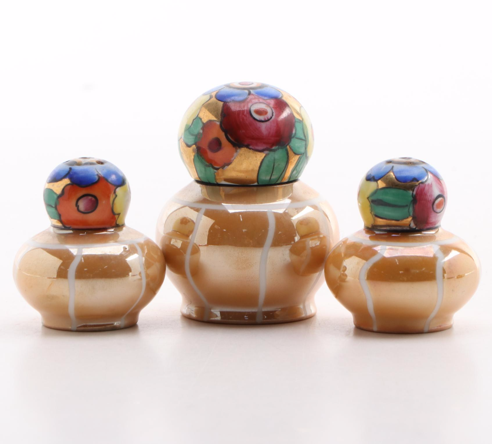 Noritake Japanese Lustreware Porcelain Condiment Set, Mid-20th Century ...