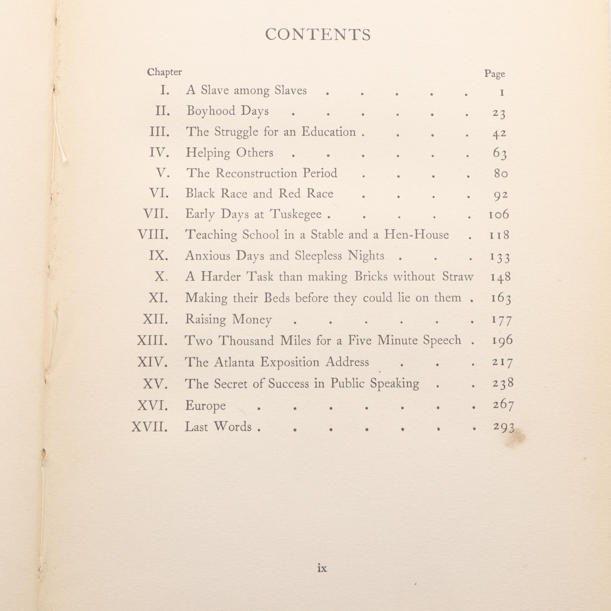 First Edition "Up from Slavery: An Autobiography" by Booker T ...