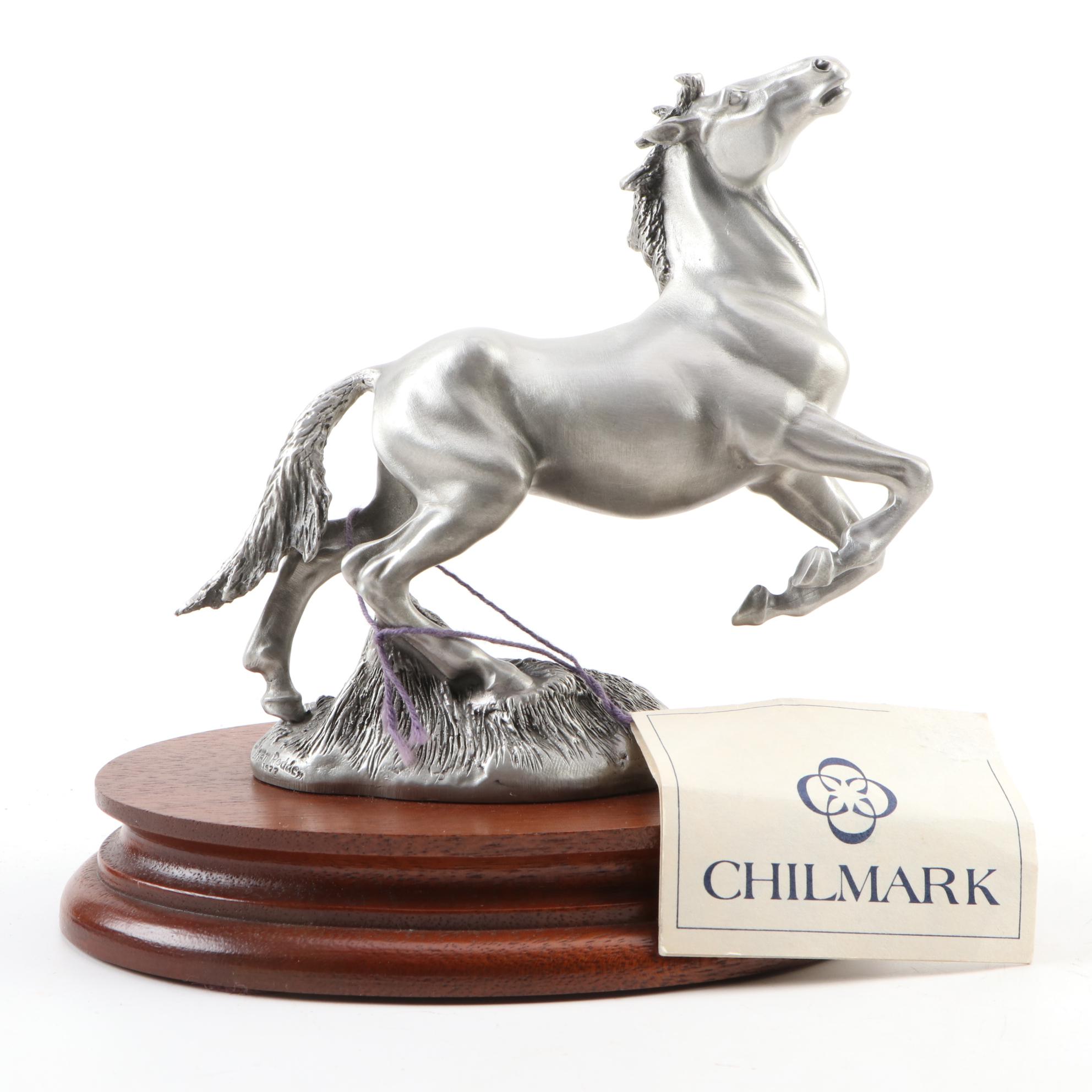 Brian Rodden for Chilmark Pewter "Arabian Stallion" Sculpture, 1970s | EBTH