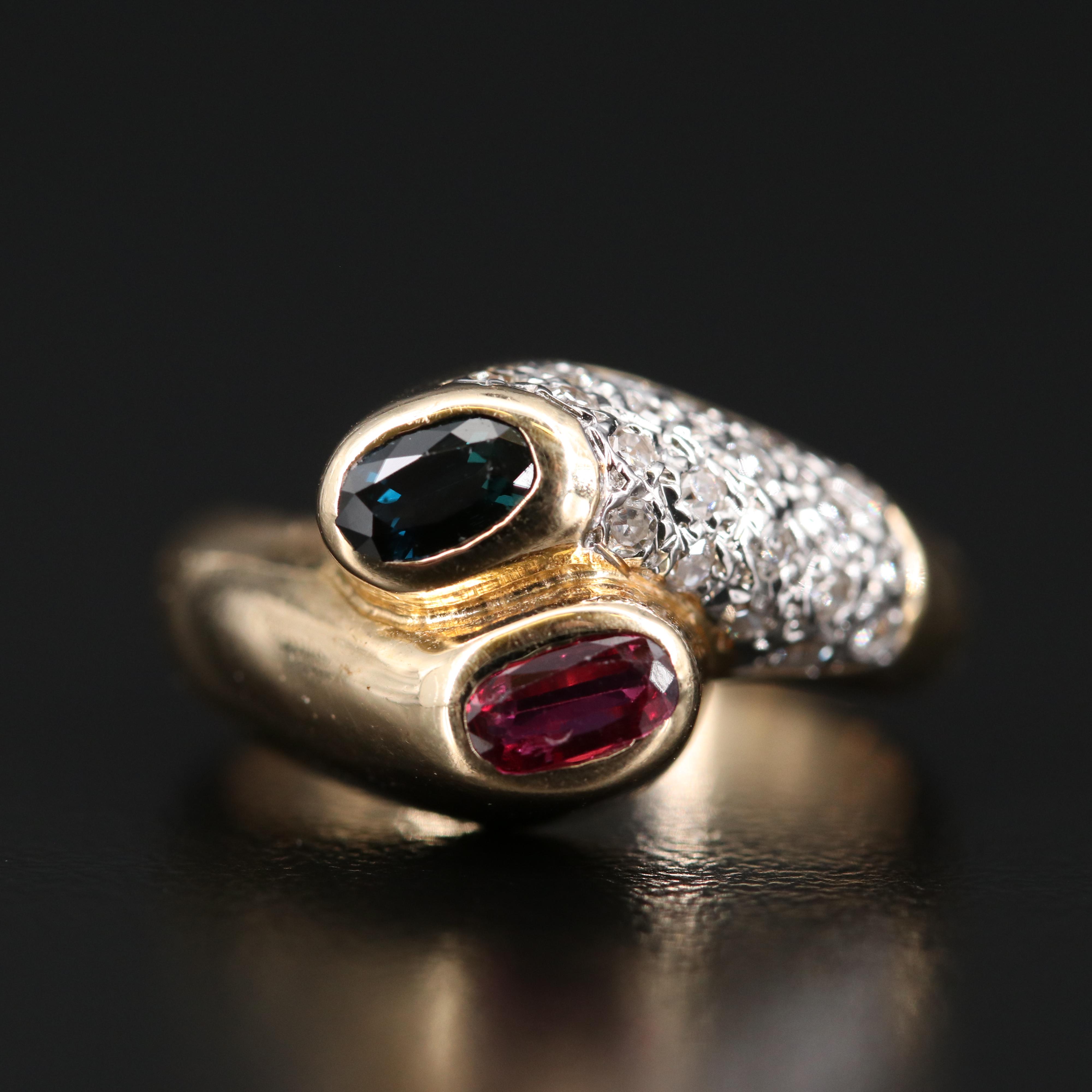 14K White Gold and Sapphire Band | EBTH