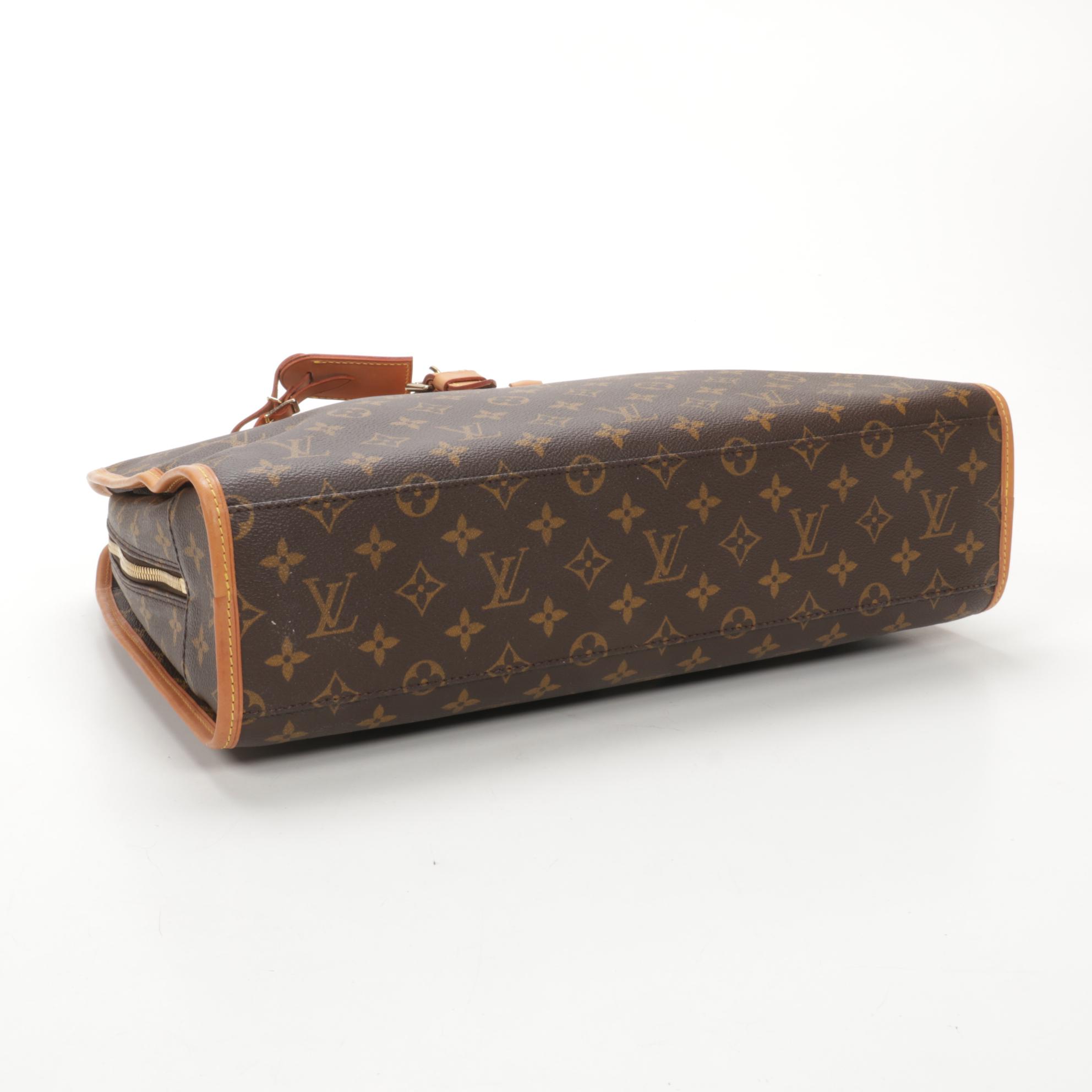 Louis Vuitton Rivoli Briefcase in Monogram Canvas and Vachetta Leather ...