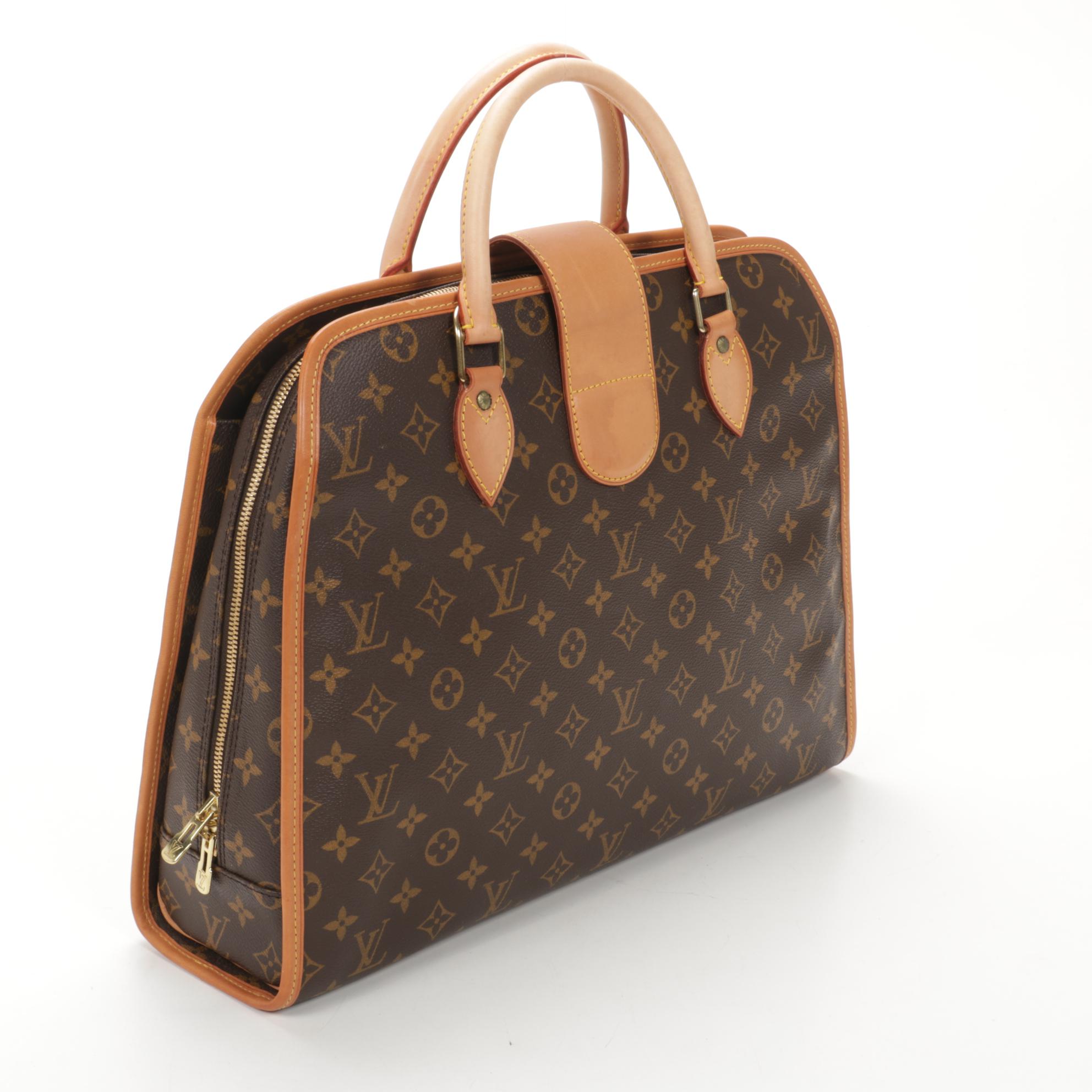 Louis Vuitton Rivoli Briefcase in Monogram Canvas and Vachetta Leather ...