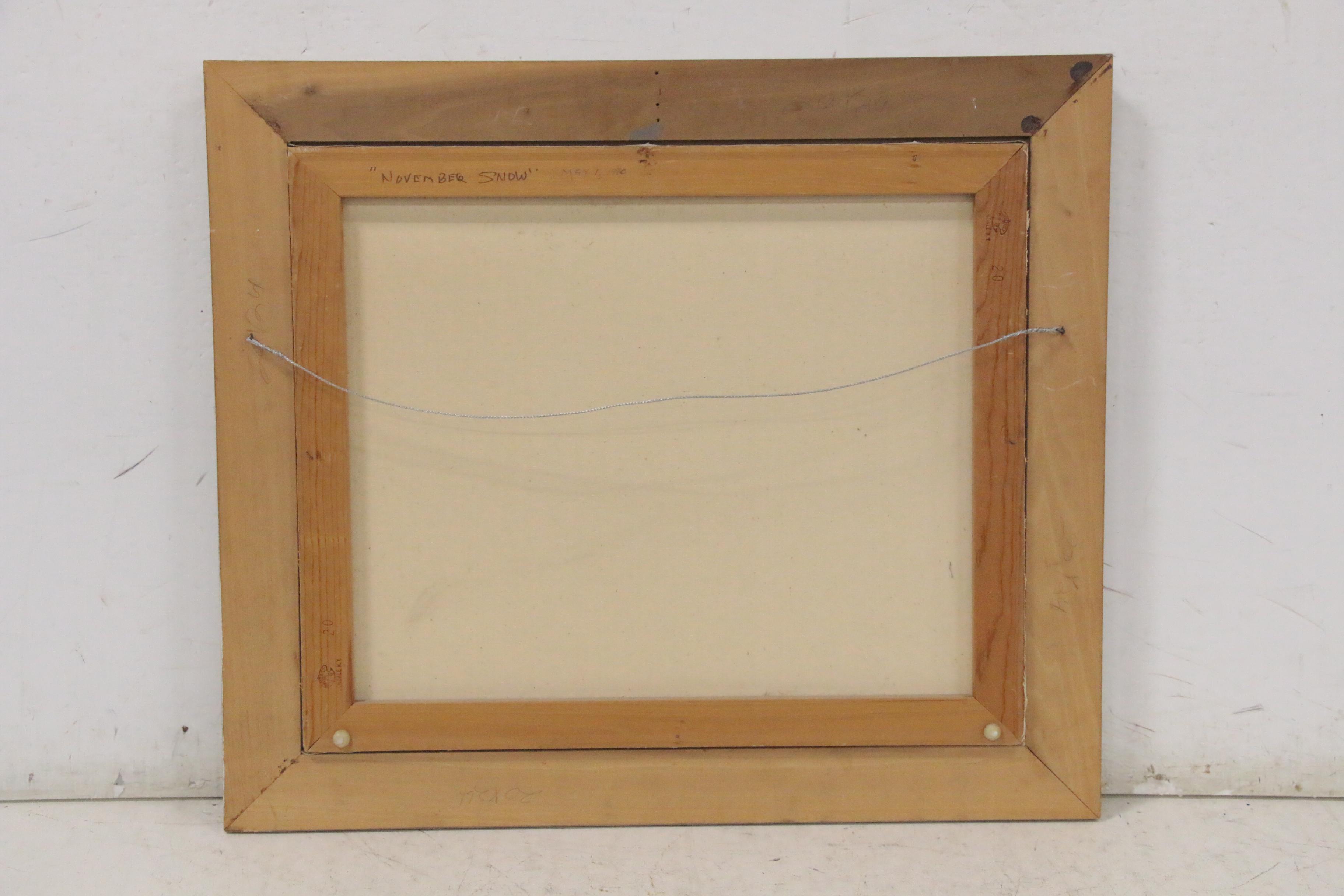 Sybil Hunt Connell Landscape Oil Painting "November Snow," 1970 | EBTH