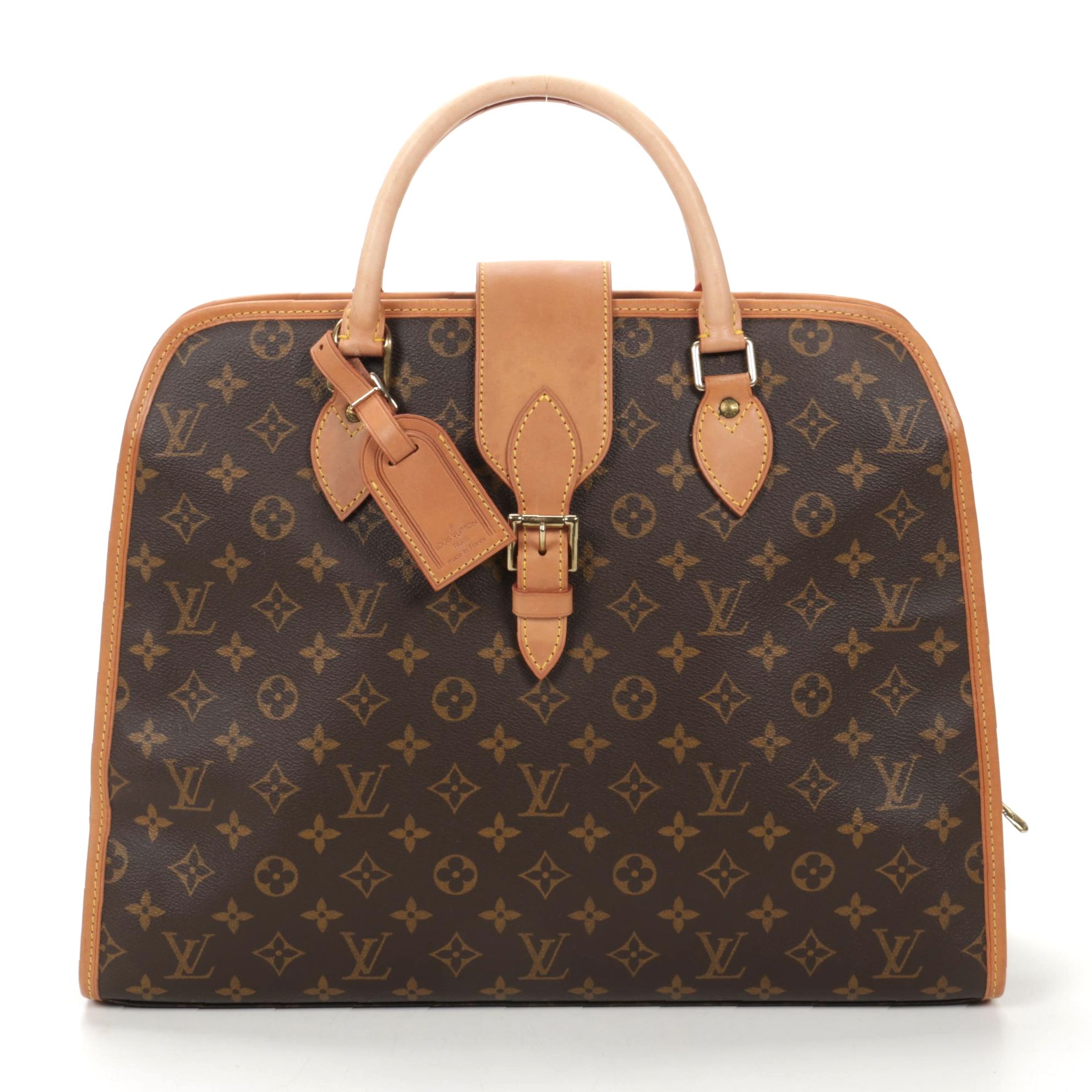 Louis Vuitton Rivoli Briefcase in Monogram Canvas and Vachetta Leather ...