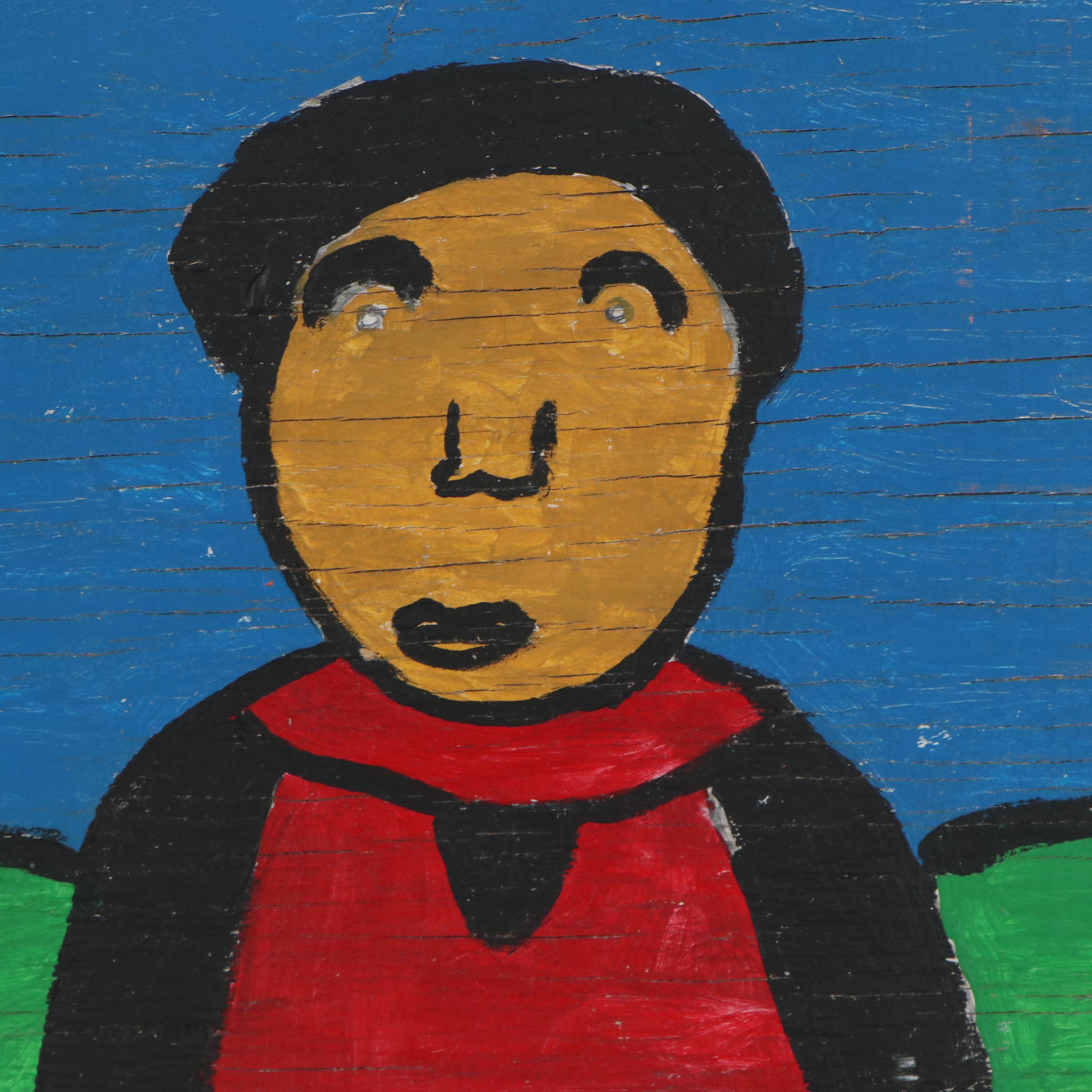 Ruby C. Williams Folk Art Acrylic Painting "Mama," 1998 | EBTH