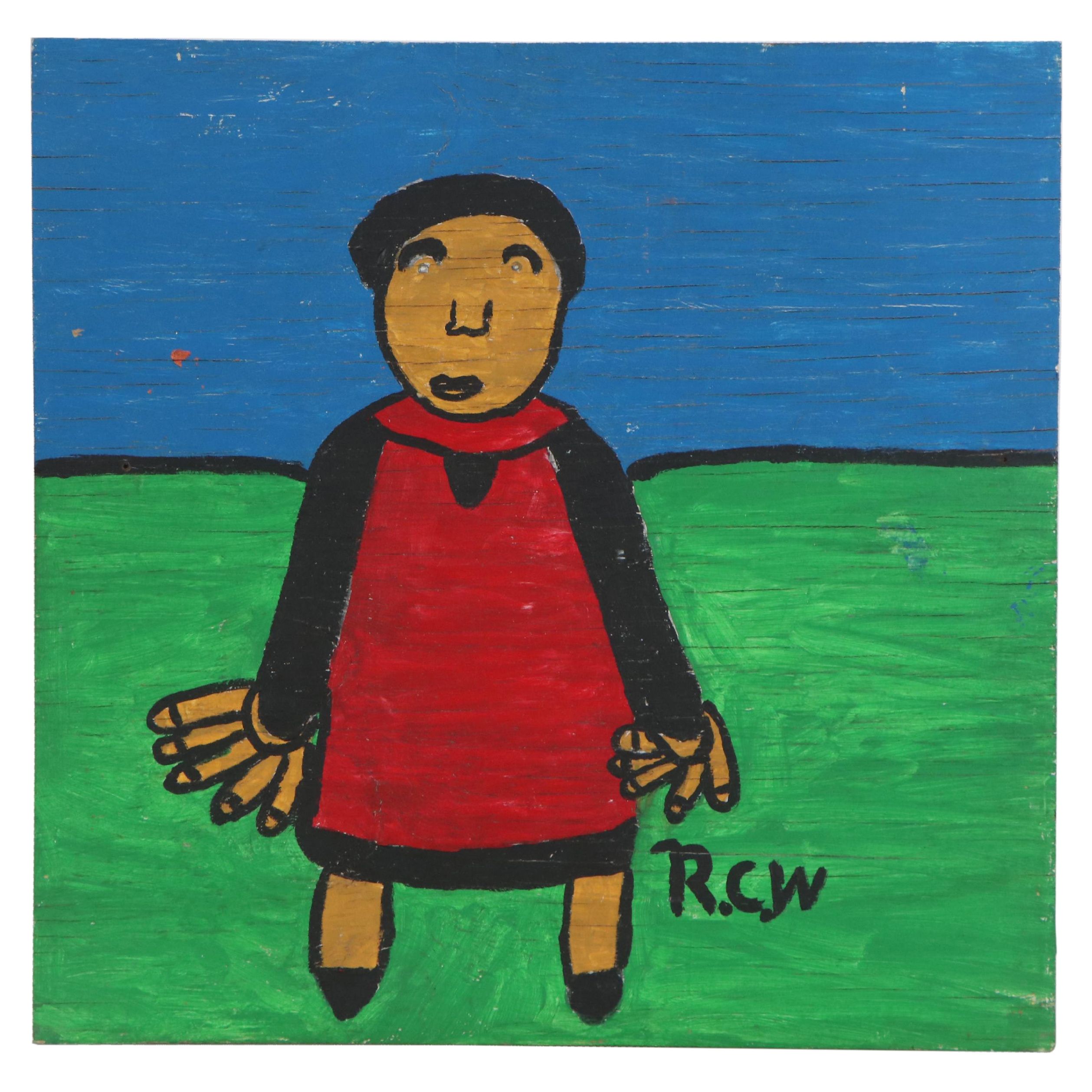 Ruby C. Williams Folk Art Acrylic Painting "Mama," 1998 | EBTH