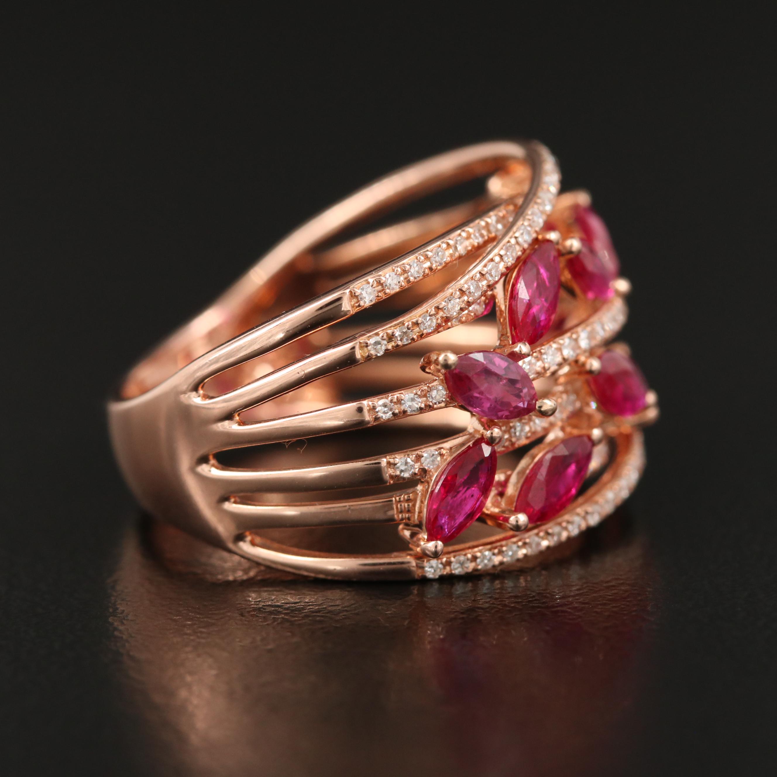 EFFY 14K Ruby and Diamond Ring | EBTH