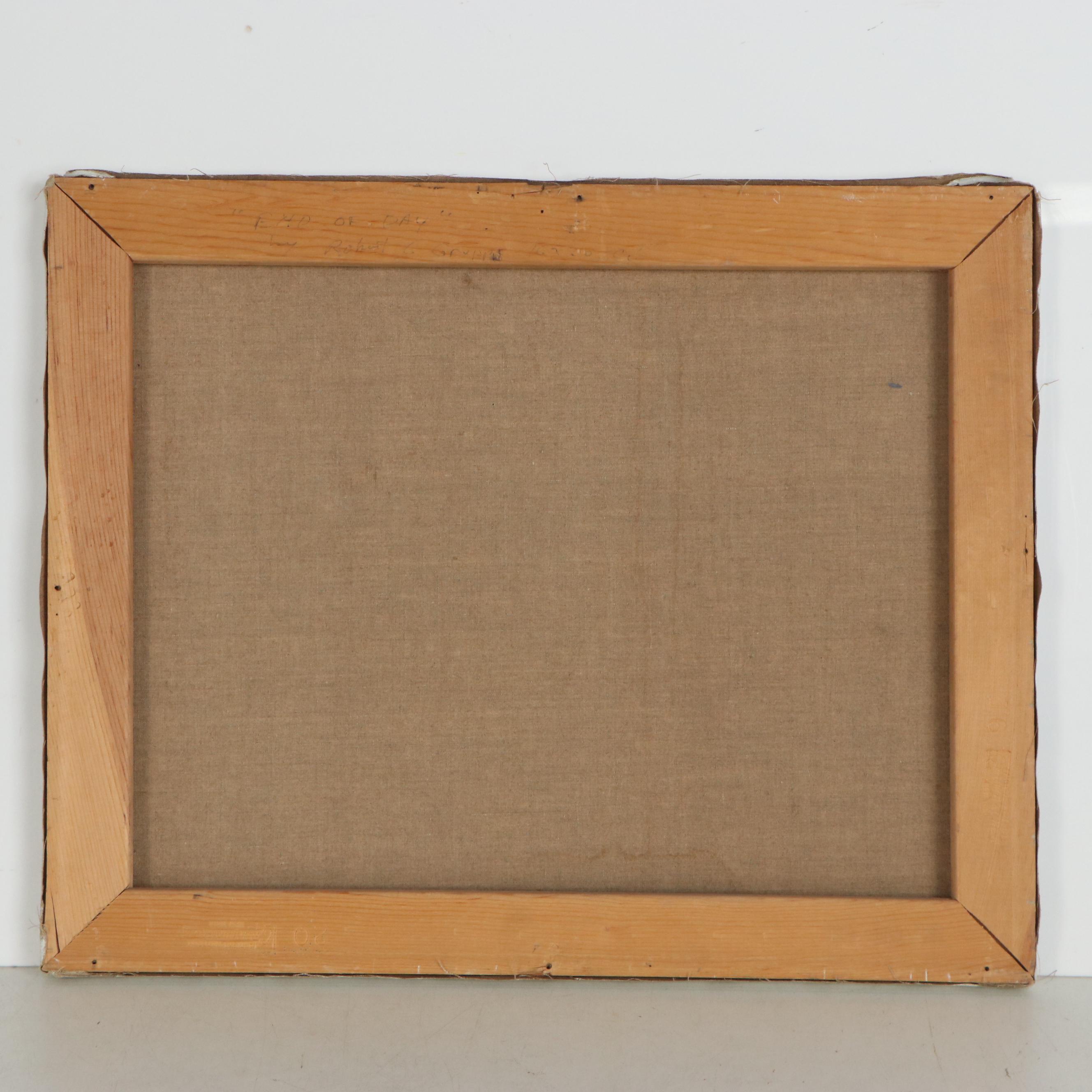 Robert Charles Gruppé Oil Painting of Harbor Scene, circa 1960 | EBTH