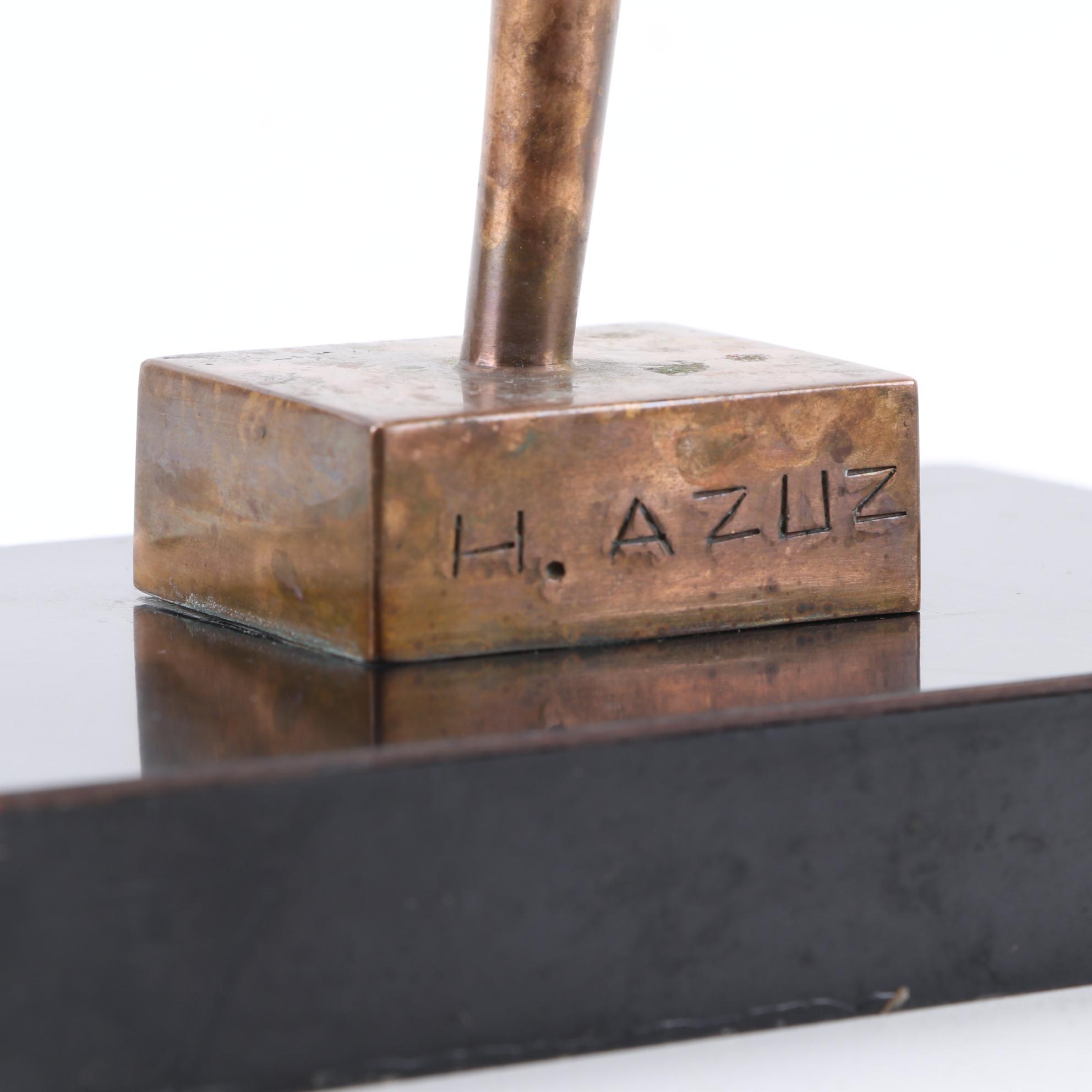 Haim Azuz Bronze Modernist Sculpture | EBTH
