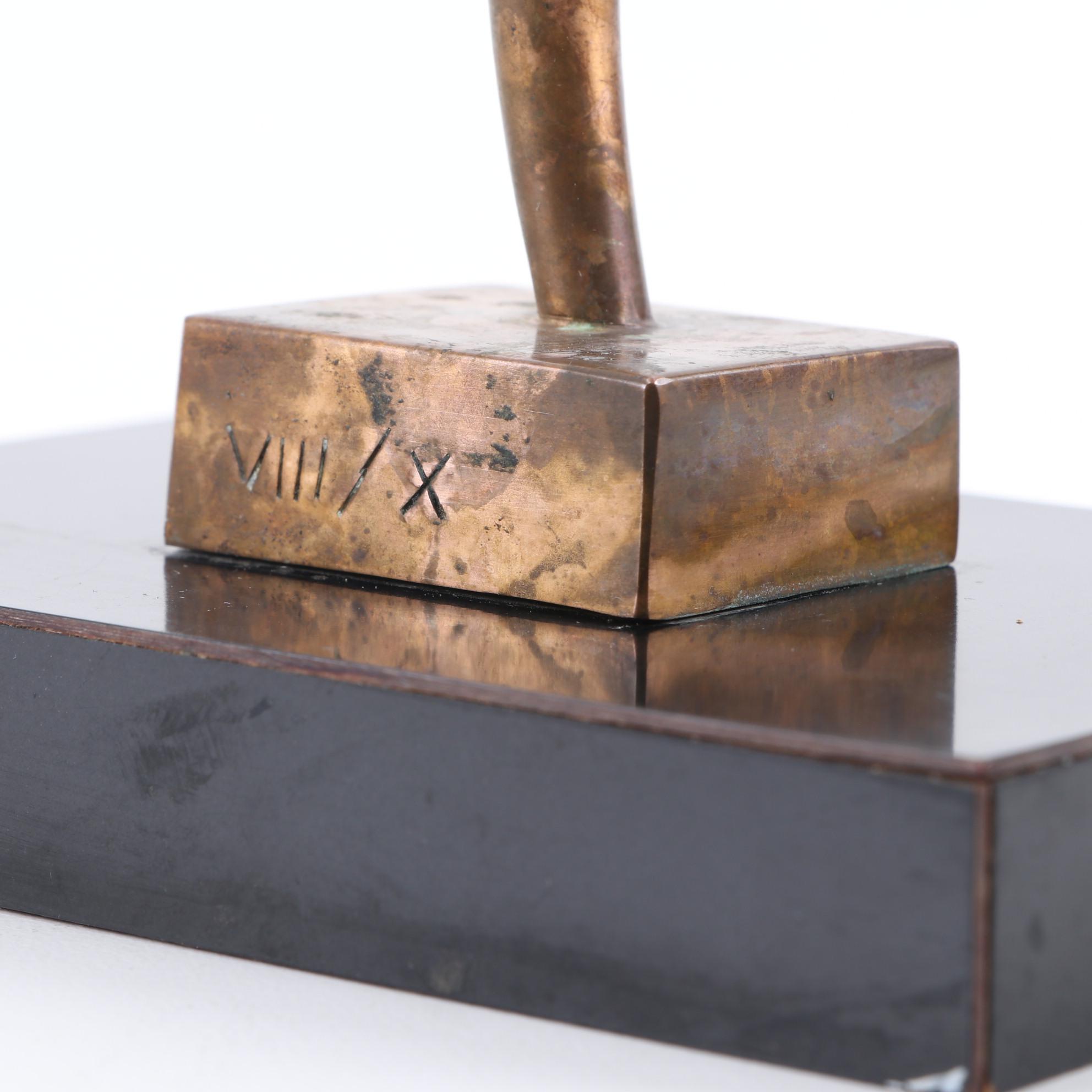 Haim Azuz Bronze Modernist Sculpture | EBTH
