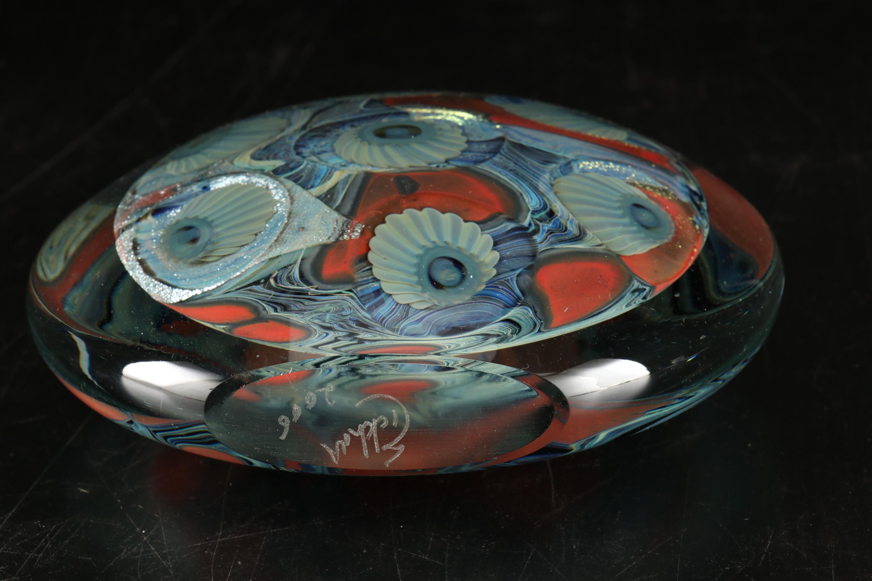 Robert Eickholt "Deep Sea" Handblown Art Glass Paperweight, 2006 | EBTH