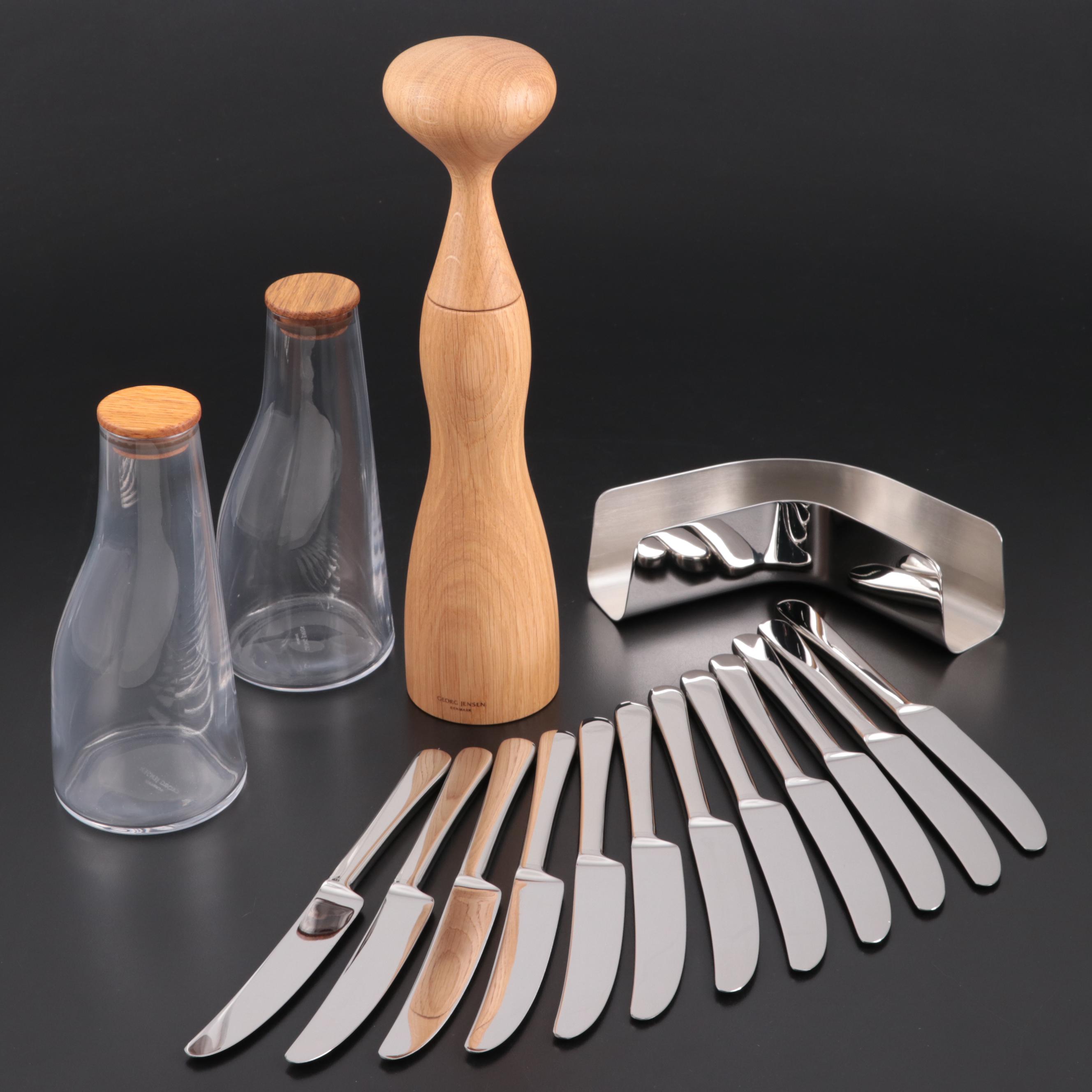 Georg Jensen "Barbry" Carafes and Other Jensen Table Accessories | EBTH