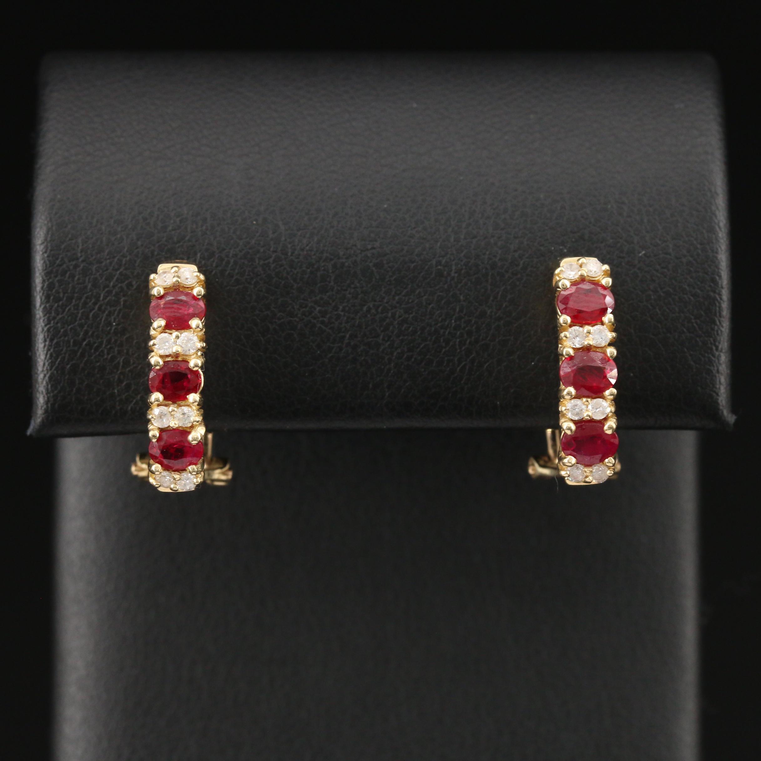 Pair of 14K Yellow Gold and Diamond Earring Jackets | EBTH