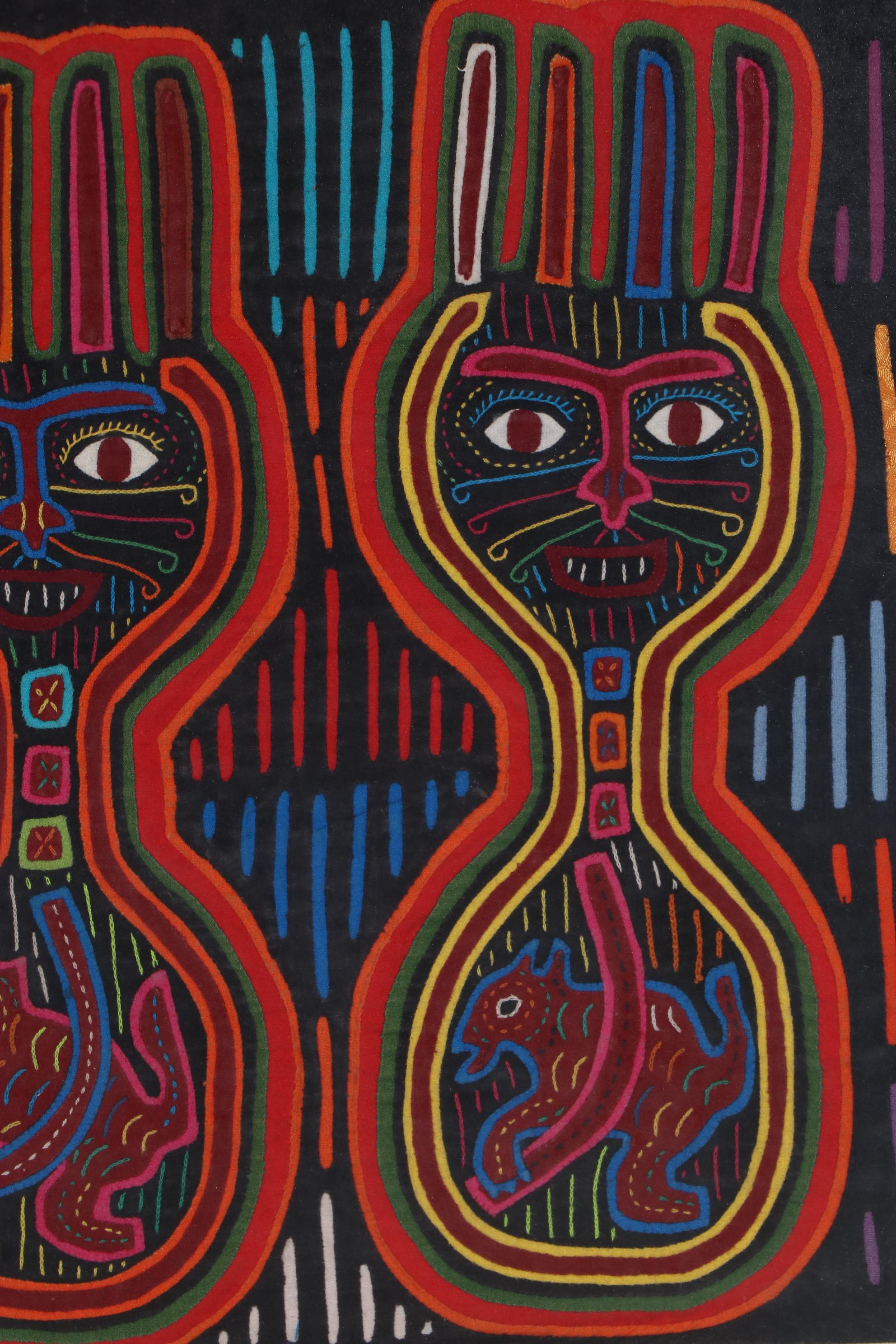 Panamanian Guna Mola Folk Art Appliqué Textile Panel | EBTH