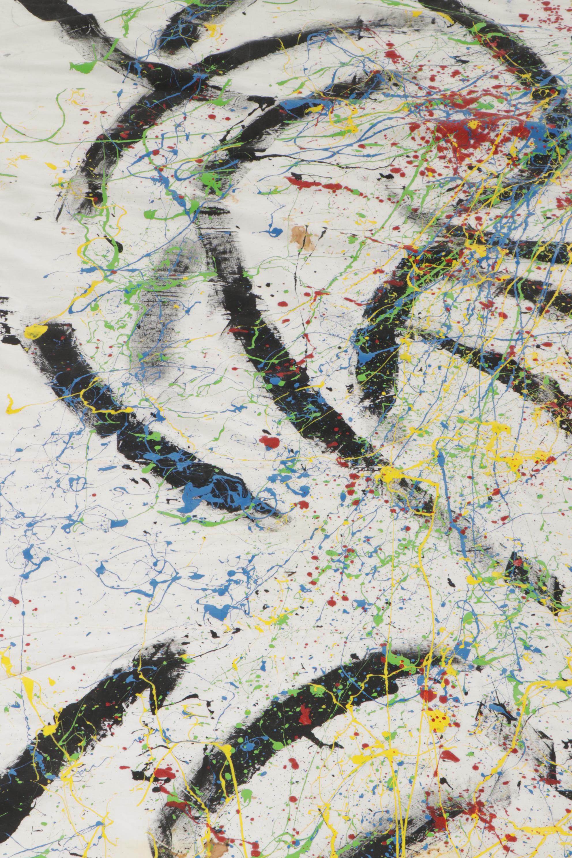 Drip Action Style Painting, circa 1999 | EBTH