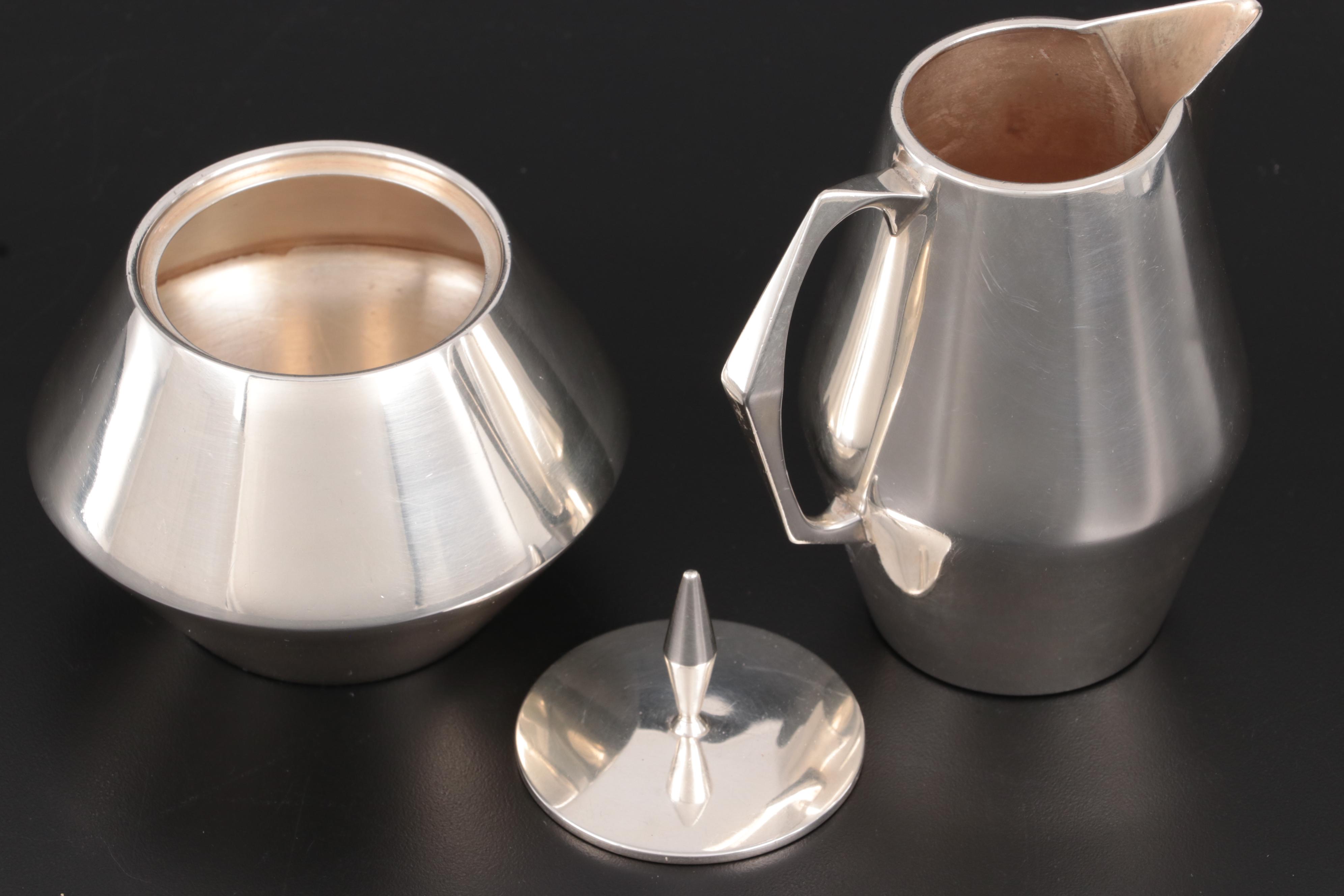 Reed & Barton "The Diamond" Sterling Silver Tea and Coffee Set, Mid ...