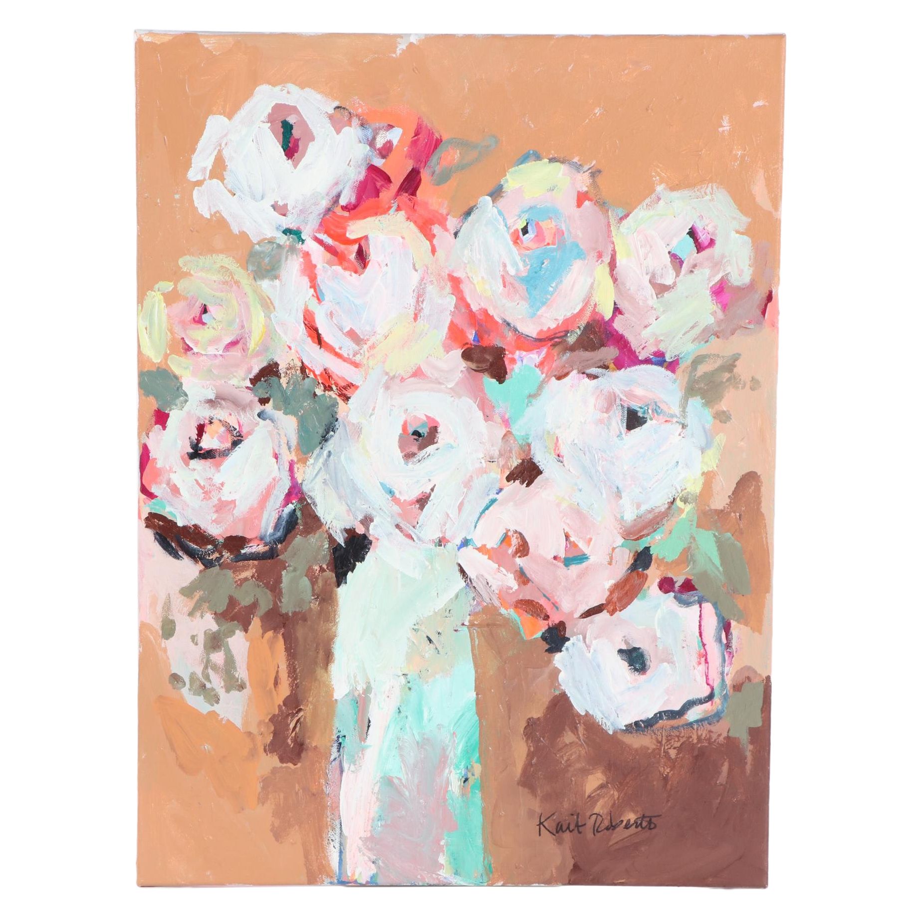 Kait Roberts Contemporary Acrylic Painting "In a Blue Moon" | EBTH