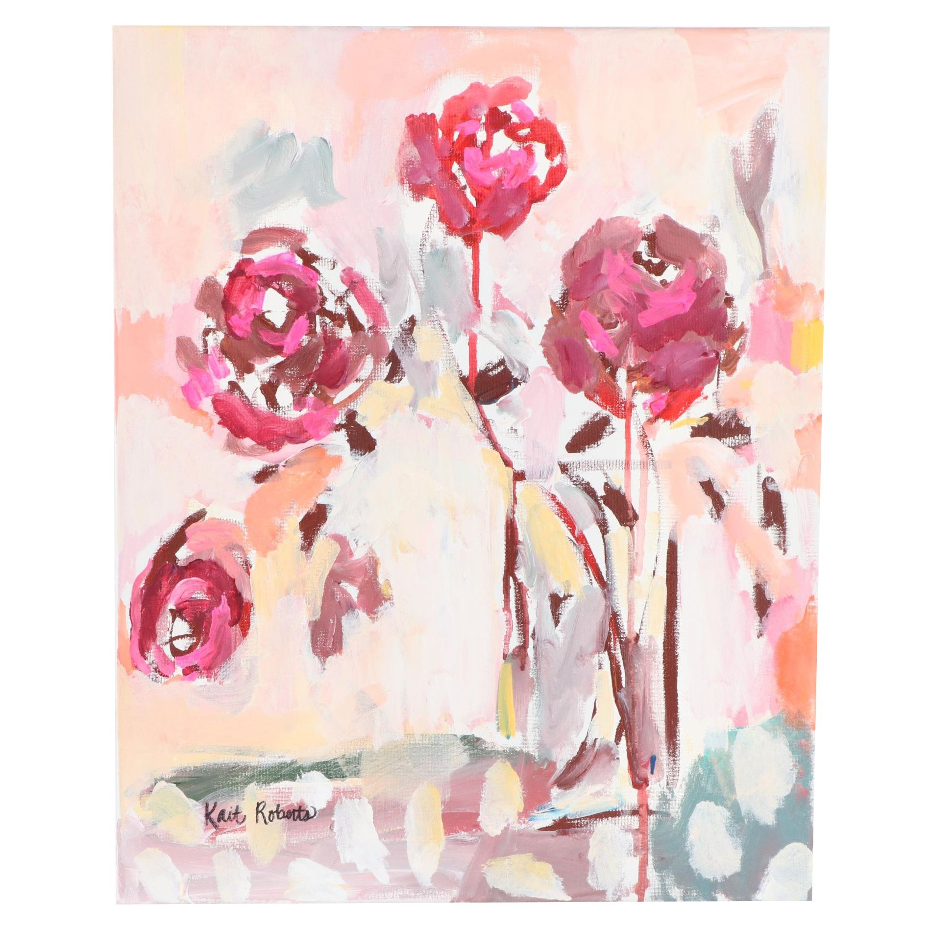 Kait Roberts Contemporary Acrylic Painting "Darlin'" | EBTH