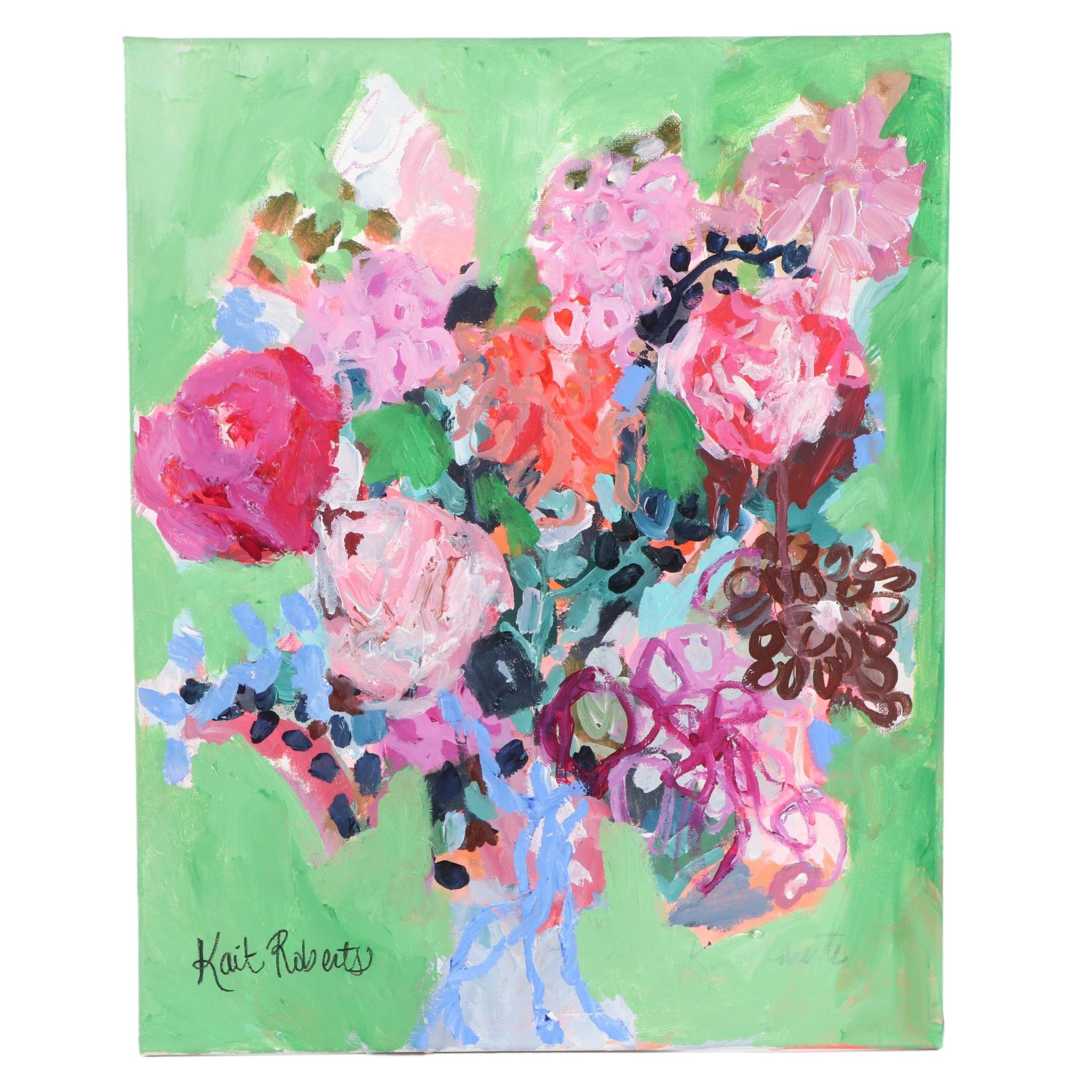 Kait Roberts Contemporary Acrylic Painting "In a Blue Moon" | EBTH