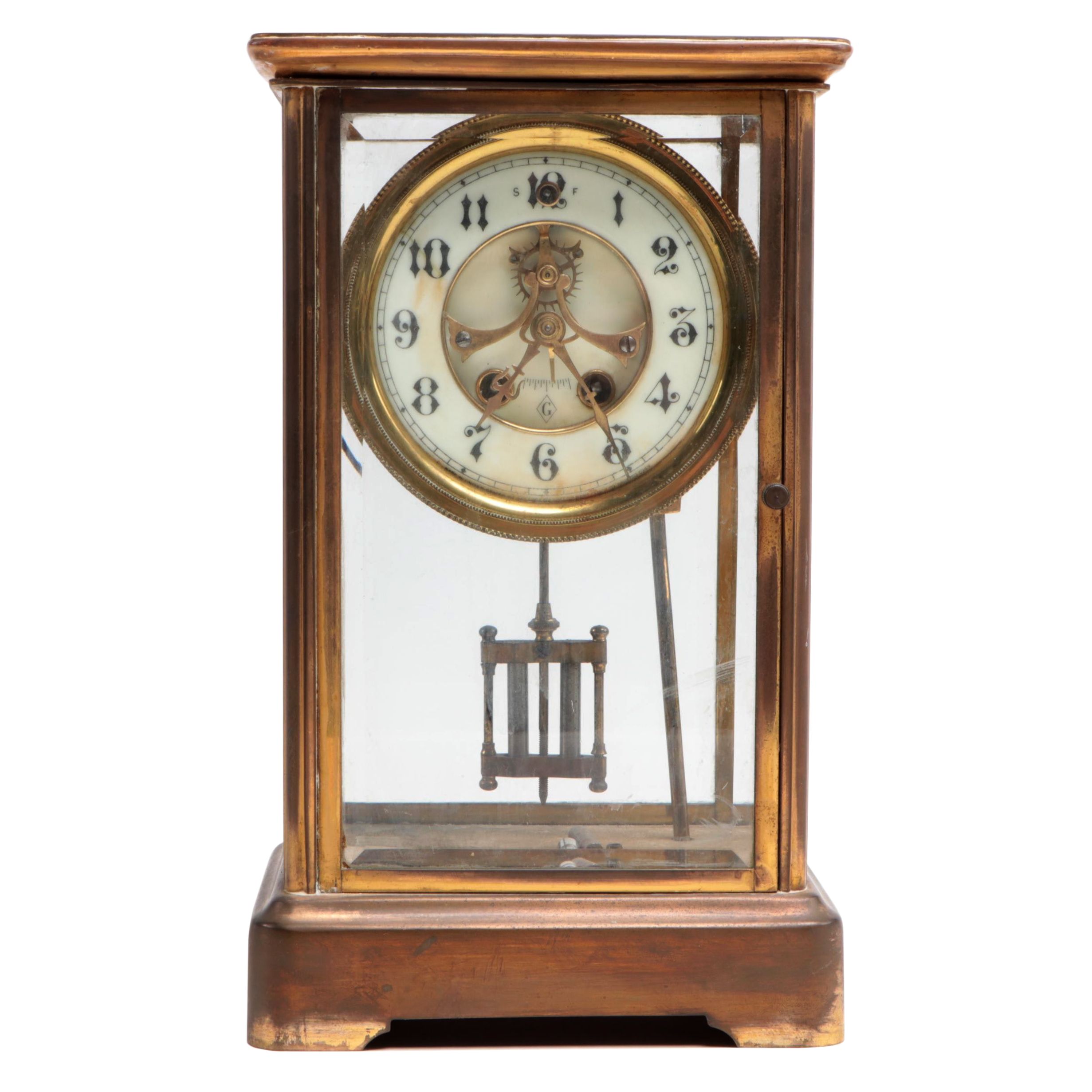 Kasnak Prairie Style Geometric Mantle Clock | EBTH