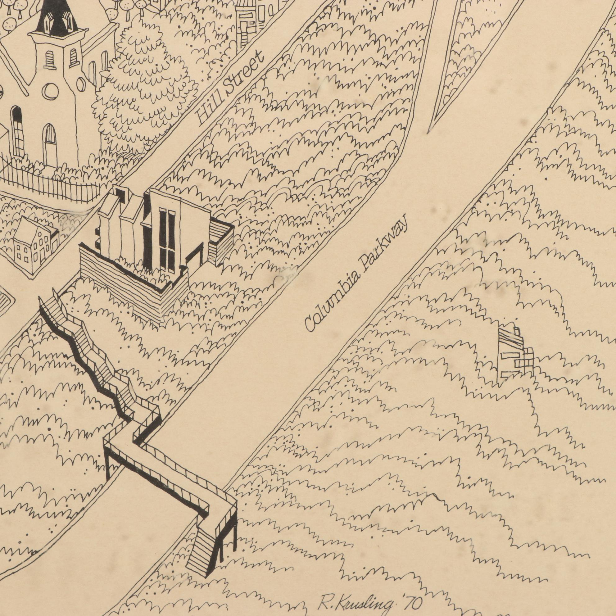 Robert Krusling Lithographic Map of Mt. Adams, 1970 | EBTH