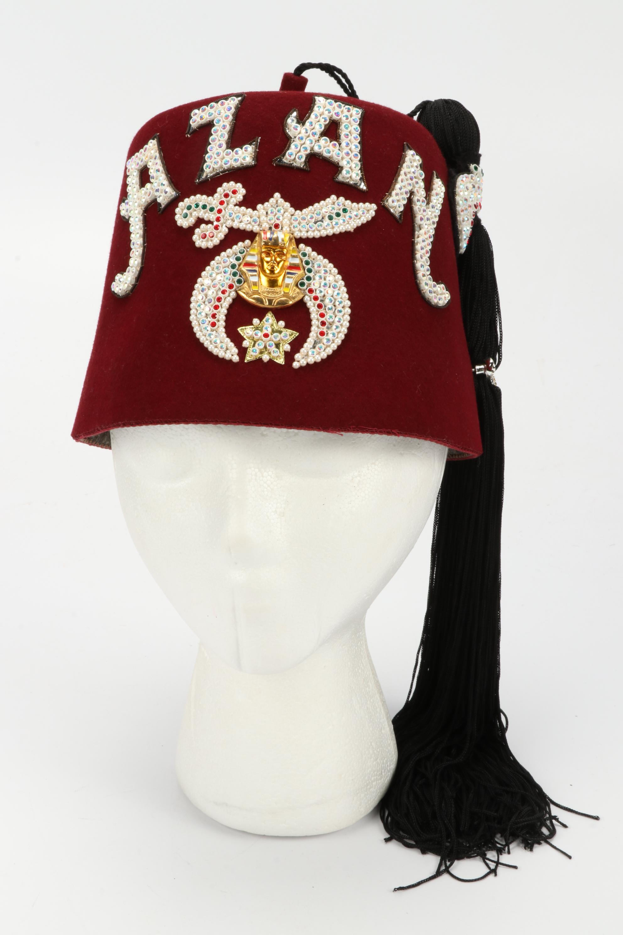 Shriners Fez Hat, Azan Shrine No. 182 of Melbourne, Florida with Hat ...