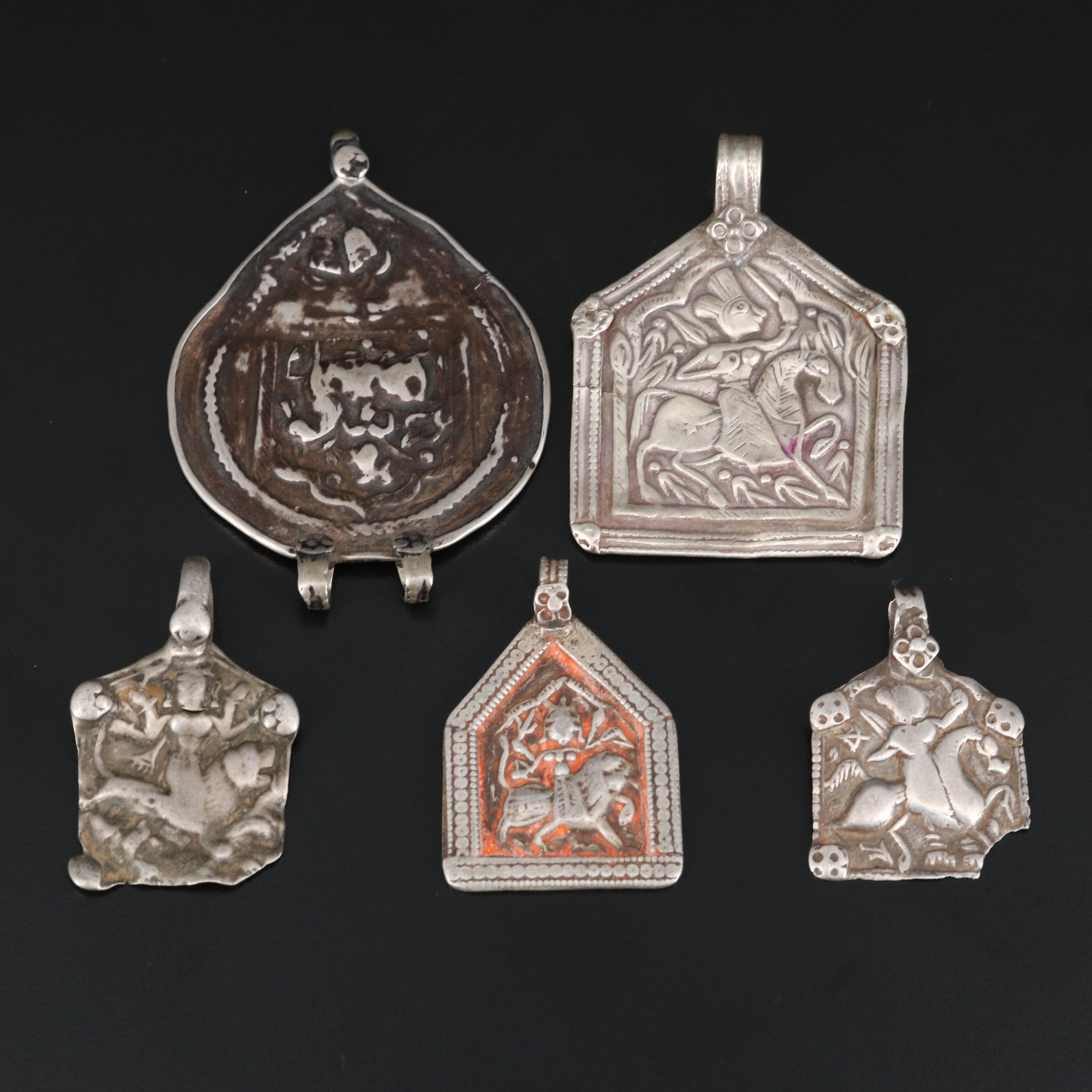 Four Sterling Silver Pendants | EBTH